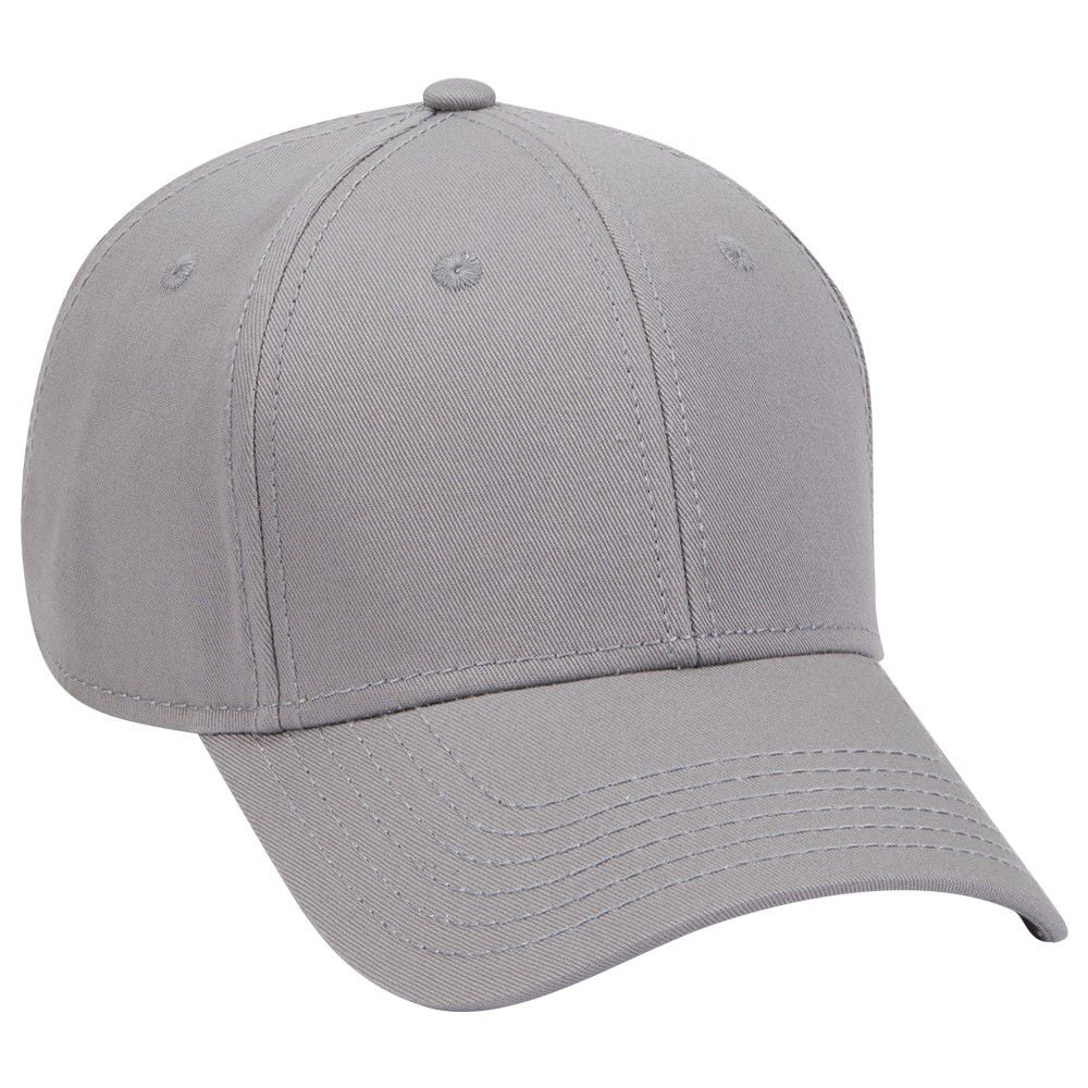 OTTO 6 Panel Low Profile Superior Cotton Twill Cap - Gray - Walmart.com