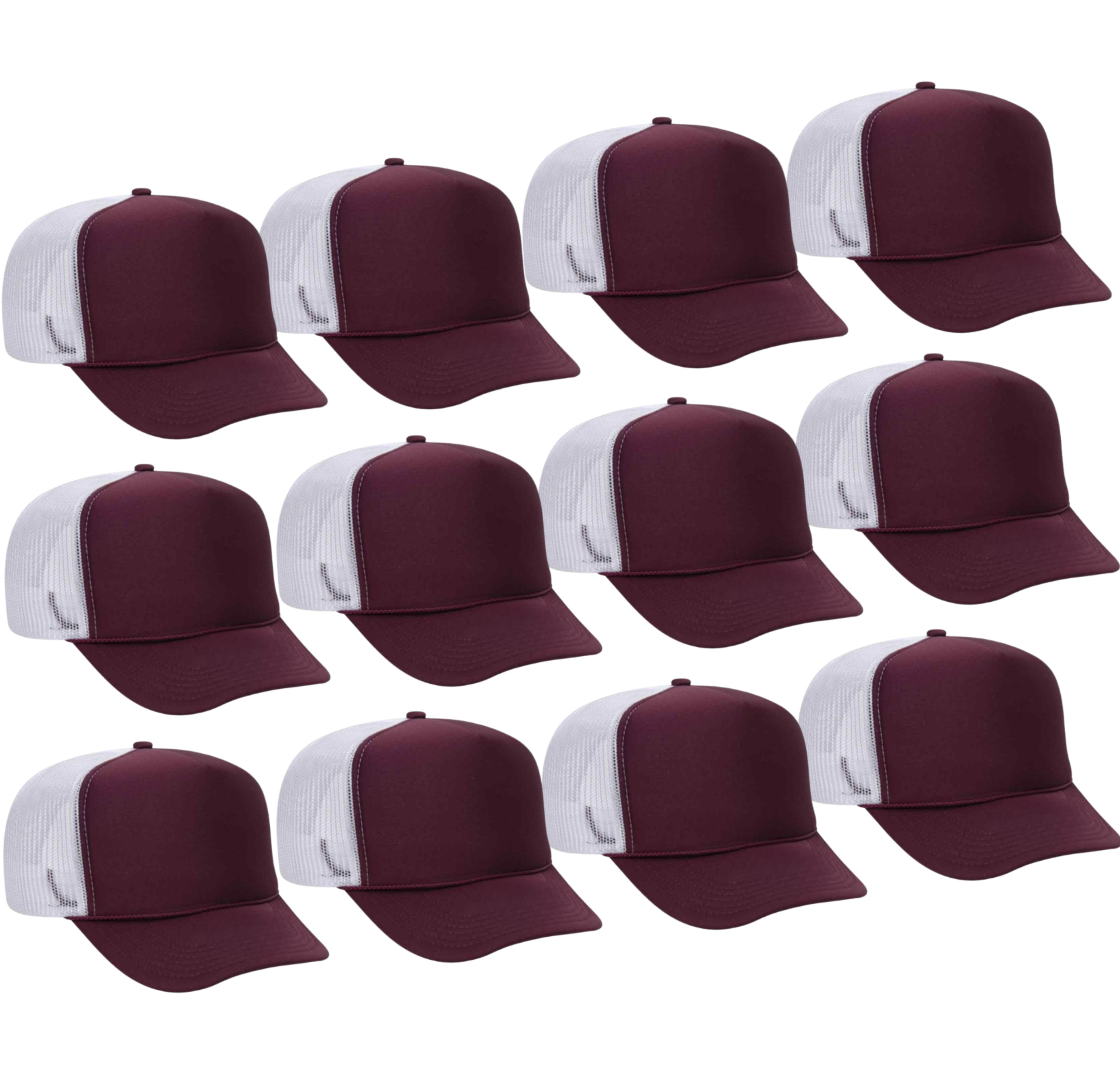 Couver 2 Colors 5 Panel High Crown Mesh Back Trucker Hat, Back Split ...