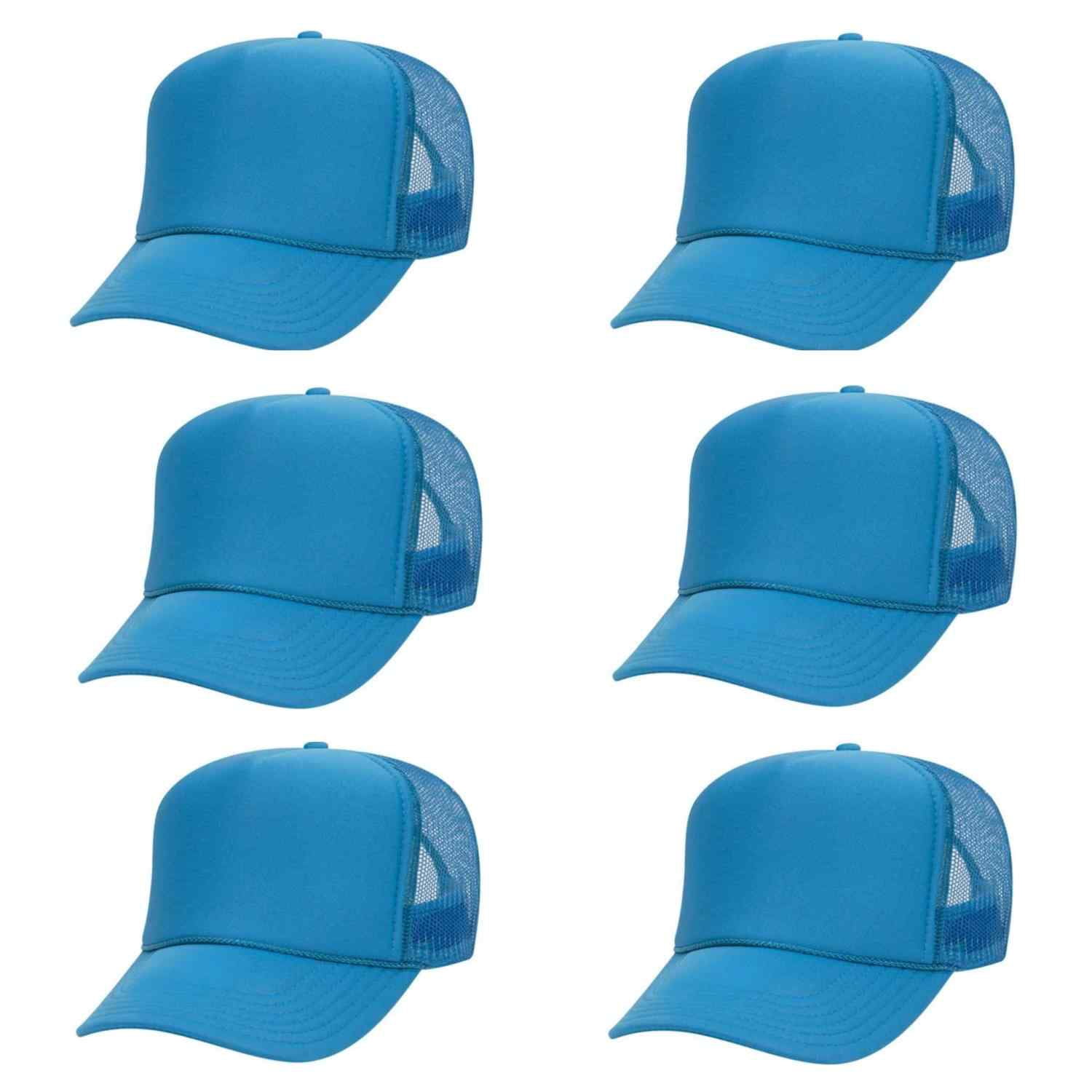 OTTO CAP 5 Panel High Crown Mesh Back Trucker Hat, Polyester Foam Front ...