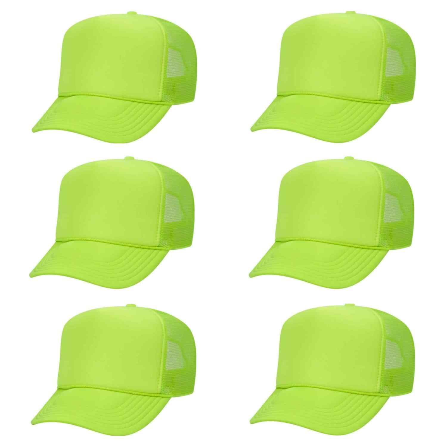OTTO CAP 5 Panel High Crown Mesh Back Trucker Hat, Polyester Foam Front ...