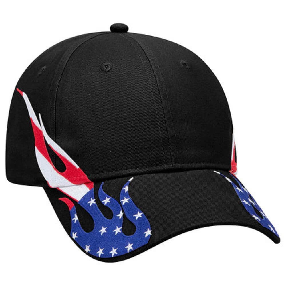 OTTO CAP 6 Panel Low Profile American Flag Patriot USA Baseball Cap ...