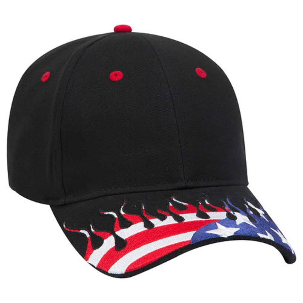 OTTO CAP 6 Panel Low Profile American Flag Patriot USA Baseball Cap ...