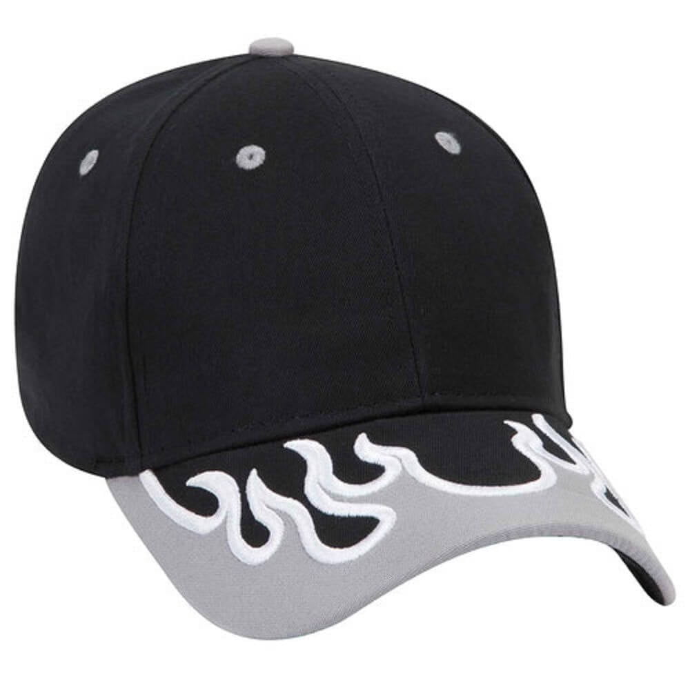 OTTO CAP 6 Panel Low Profile Baseball Cap, Black/Grey/White - Walmart.com