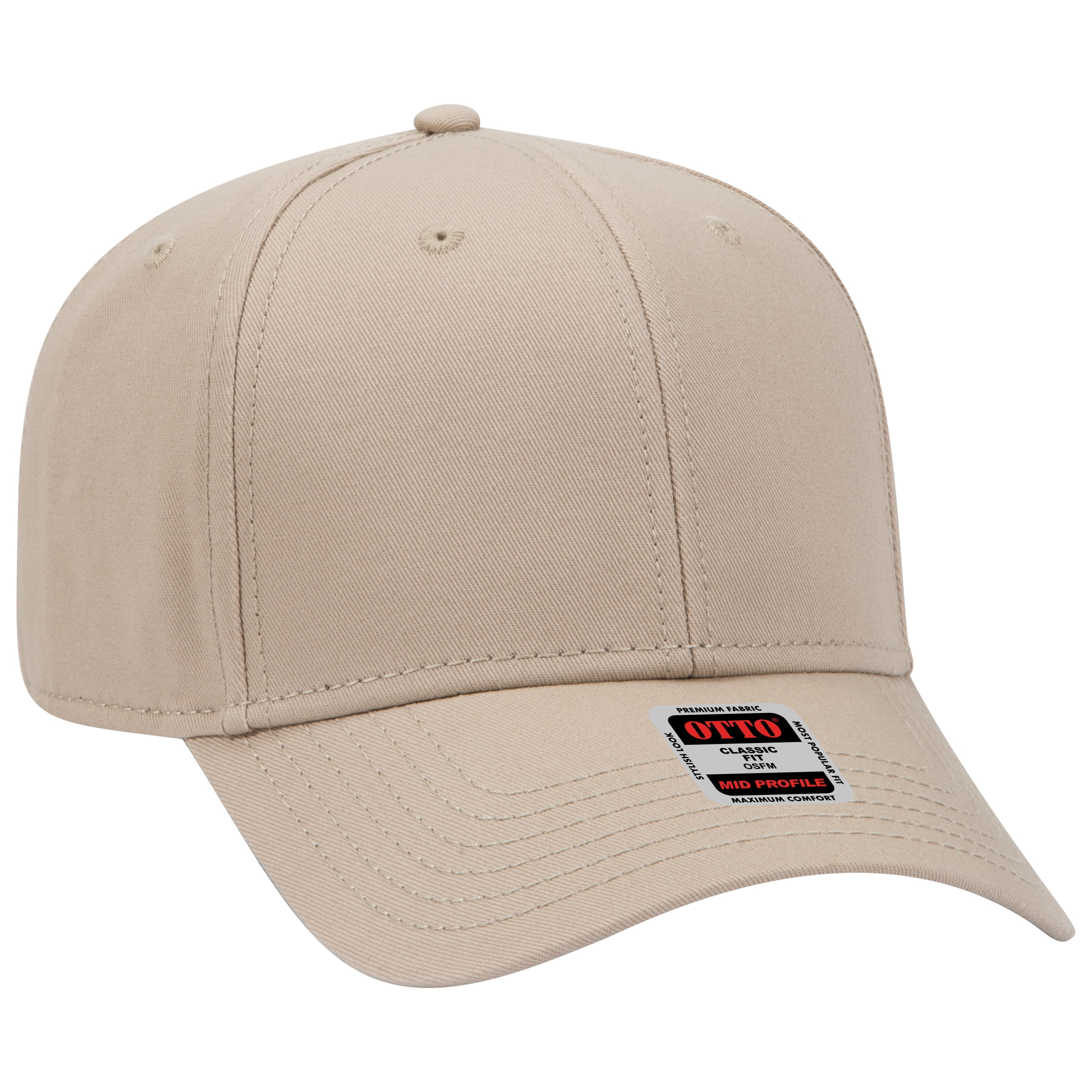 OTTO CAP 6 Panel Mid Profile Baseball Cap - Walmart.com