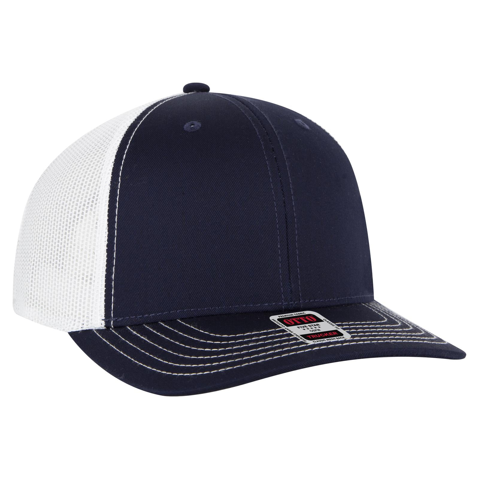 OTTO CAP 6 Panel Mid Profile Mesh Back Trucker Hat - Walmart.com