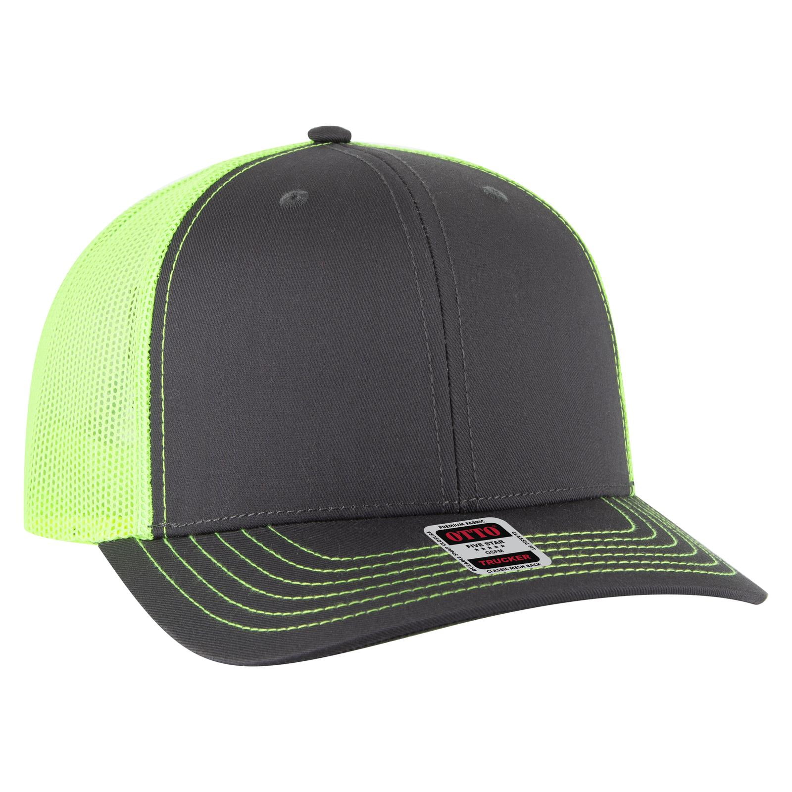 OTTO CAP 6 Panel Mid Profile Mesh Back Trucker Hat - Walmart.com