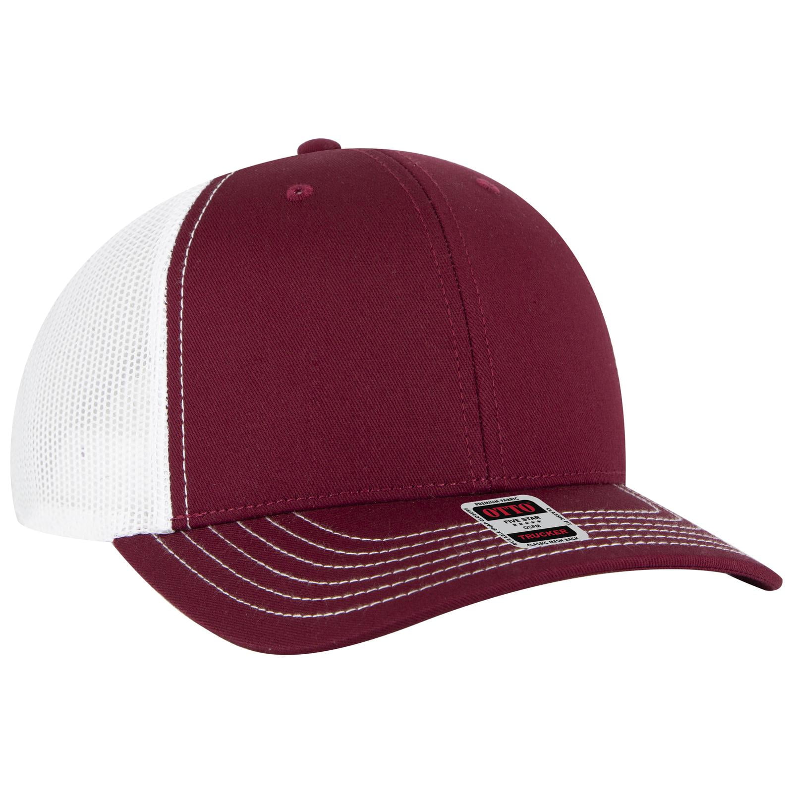 OTTO CAP 6 Panel Mid Profile Mesh Back Trucker Hat - Walmart.com