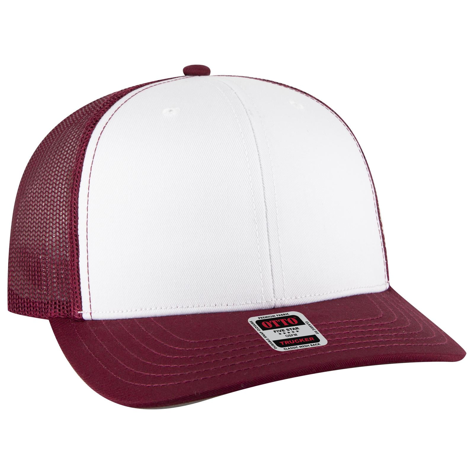 OTTO CAP 6 Panel Mid Profile Mesh Back Trucker Hat - Walmart.com