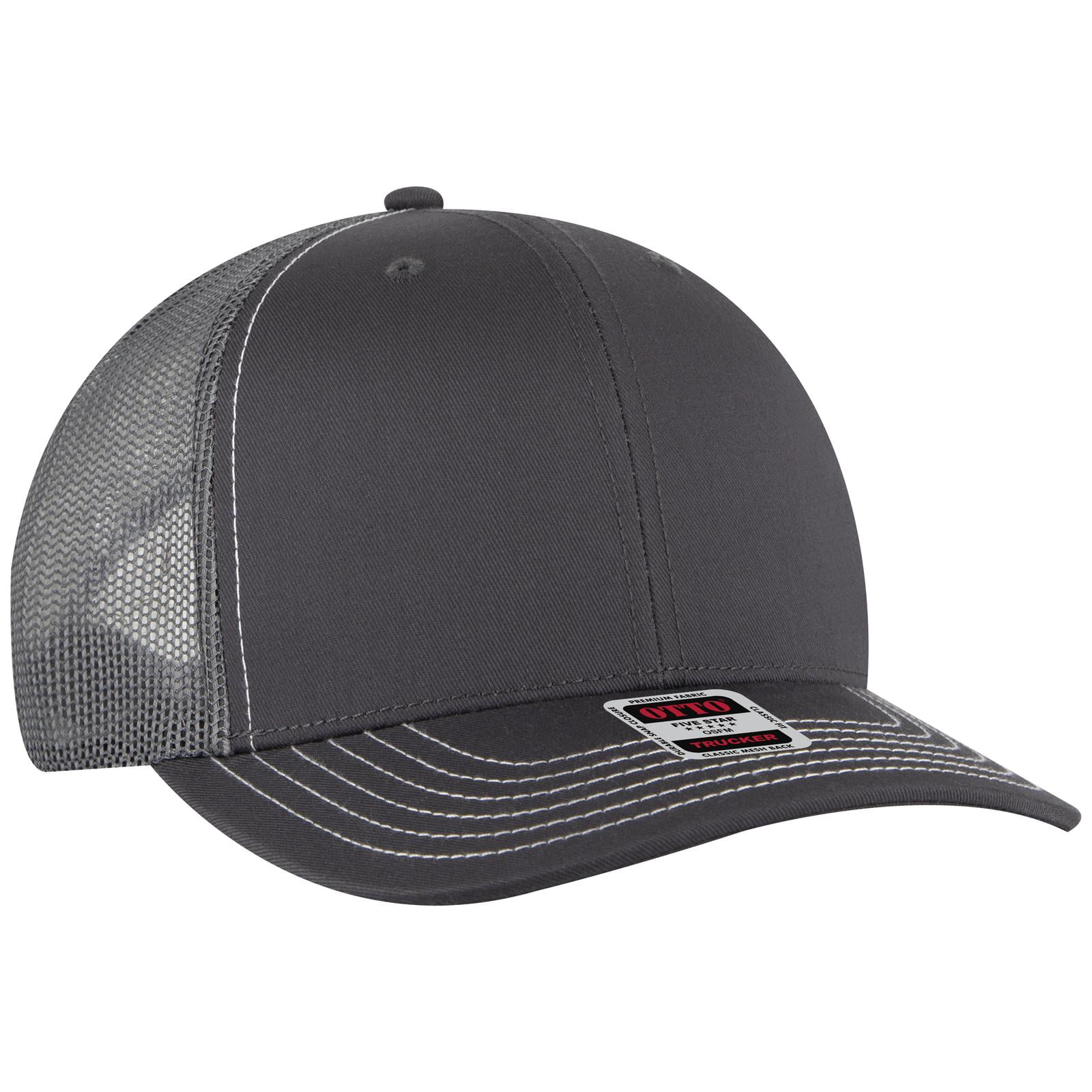 OTTO CAP 6 Panel Mid Profile Mesh Back Trucker Hat - Walmart.com