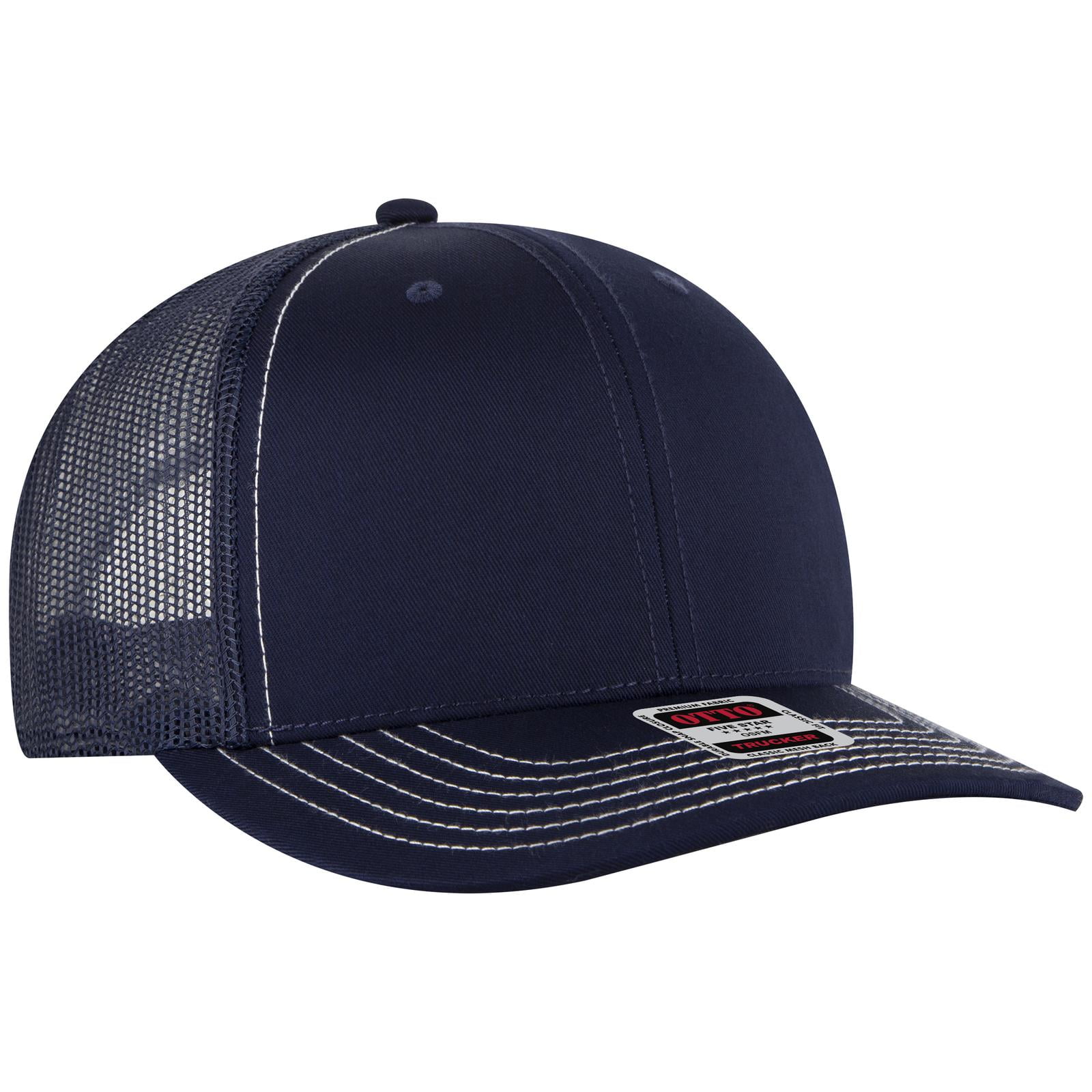 OTTO CAP 6 Panel Mid Profile Mesh Back Trucker Hat - Walmart.com