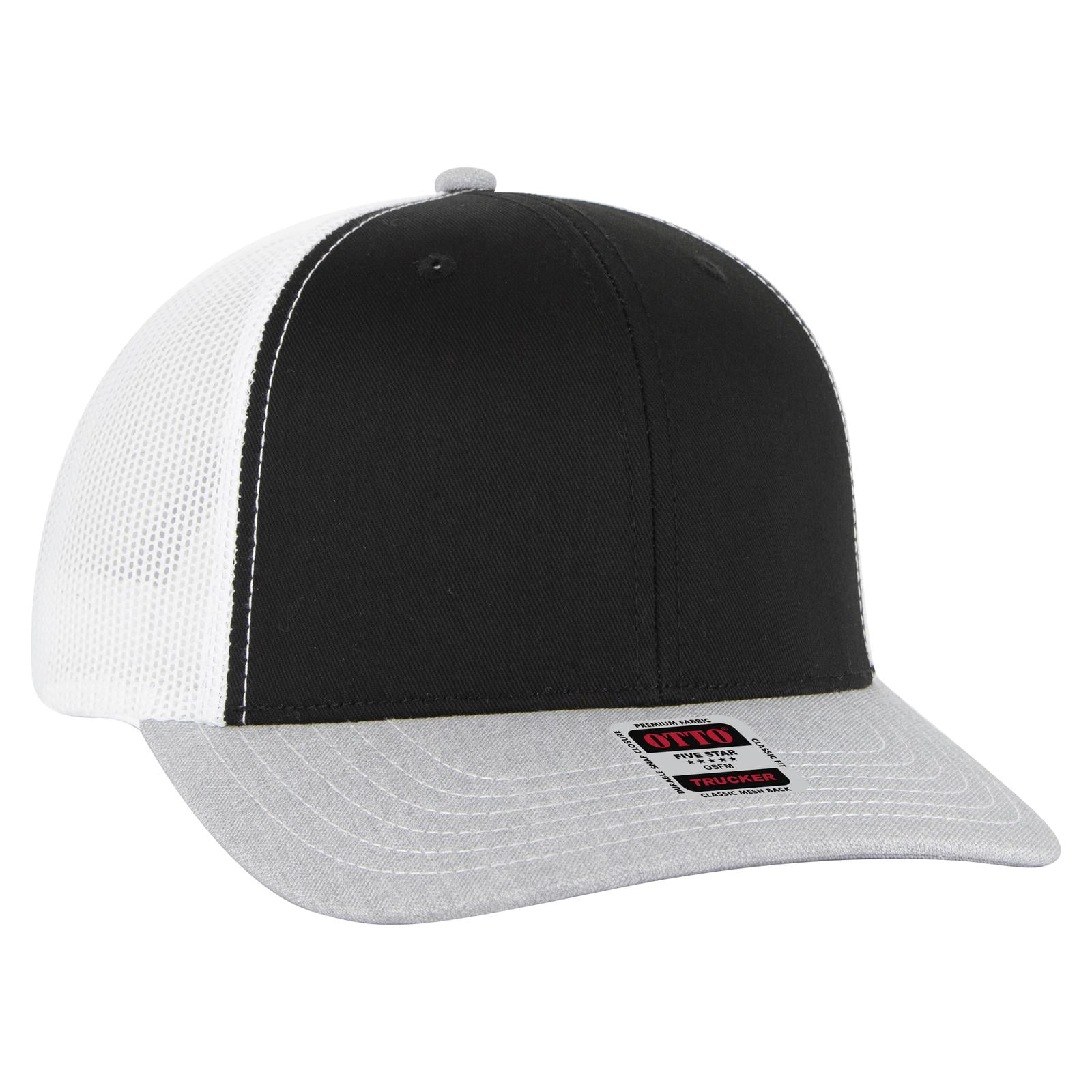 OTTO CAP 6 Panel Mid Profile Mesh Back Trucker Hat - Walmart.com