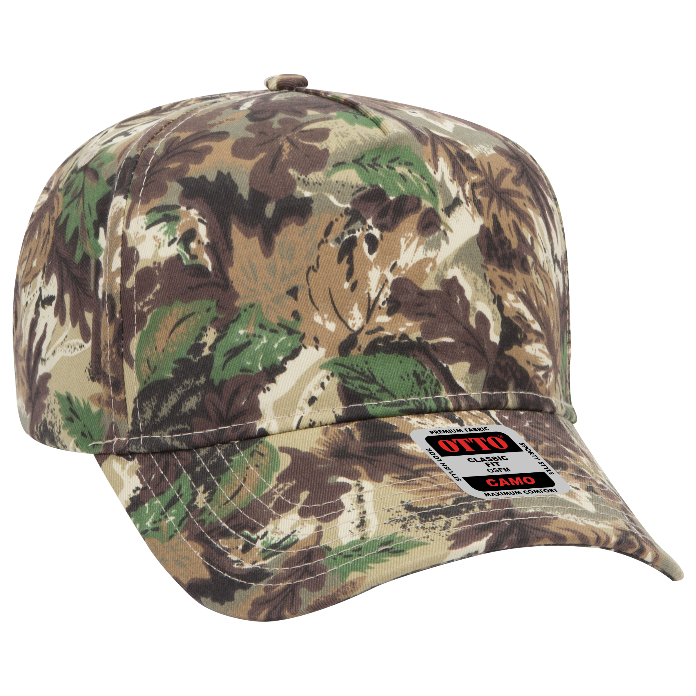 OTTO CAP Camouflage 5 Panel Mid Profile Baseball Cap - Walmart.com