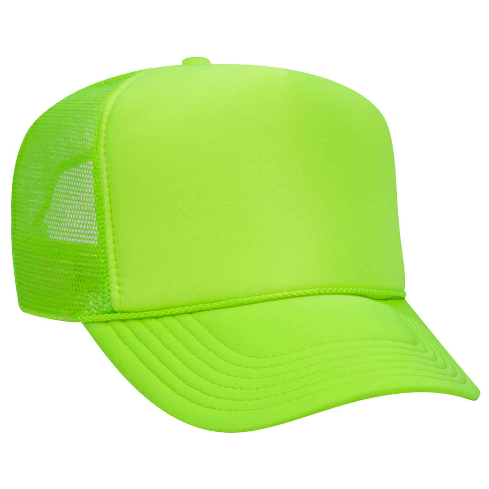 OTTO CAP Neon 5 Panel High Crown Mesh Back Trucker Hat - Walmart.com