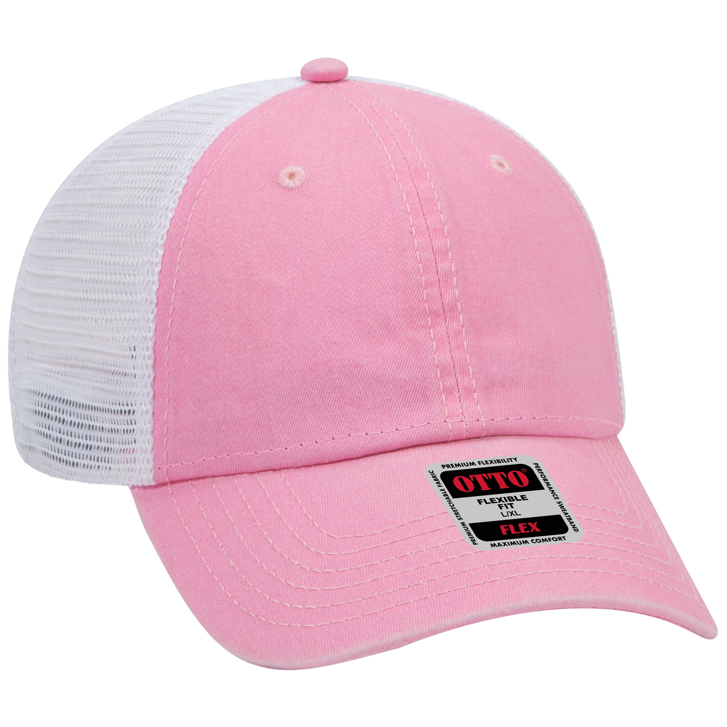 OTTO CAP OTTO FLEX 6 Panel Low Profile Mesh Back Trucker Hat - Walmart.com