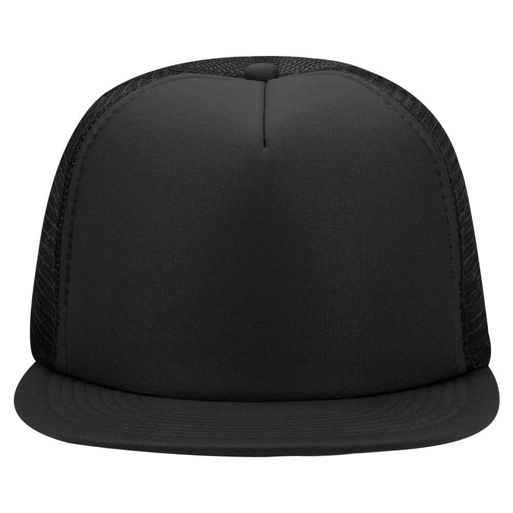 OTTO SNAP Round Flat Visor High Crown Mesh Back 5 Panel Trucker ...