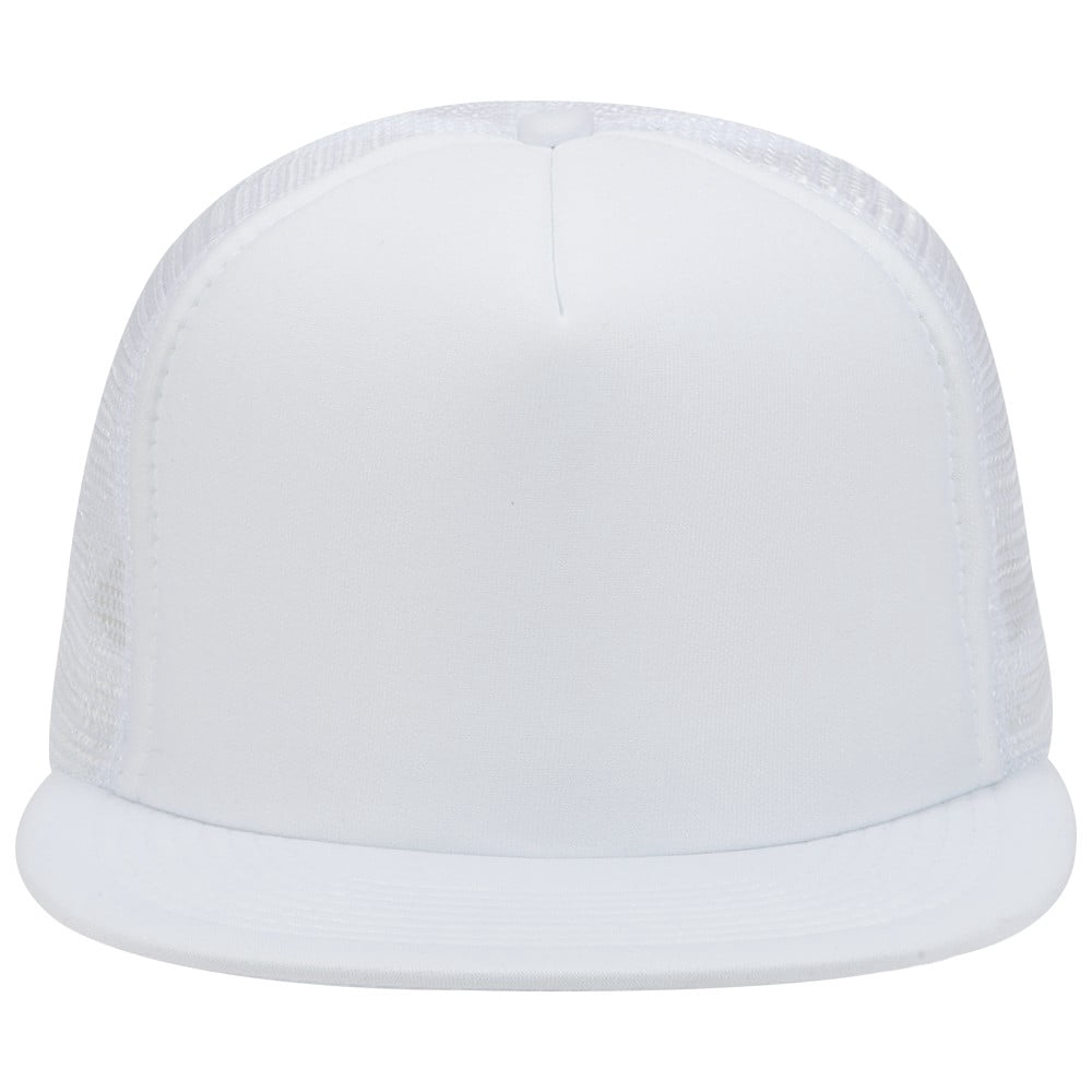 OTTO SNAP Round Flat Visor High Crown Mesh Back 5 Panel Trucker ...