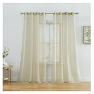 JIUZHEN Black Sheer Curtains 84 Inches Long - Semi Transparent Light Filtering Grommet Window ...