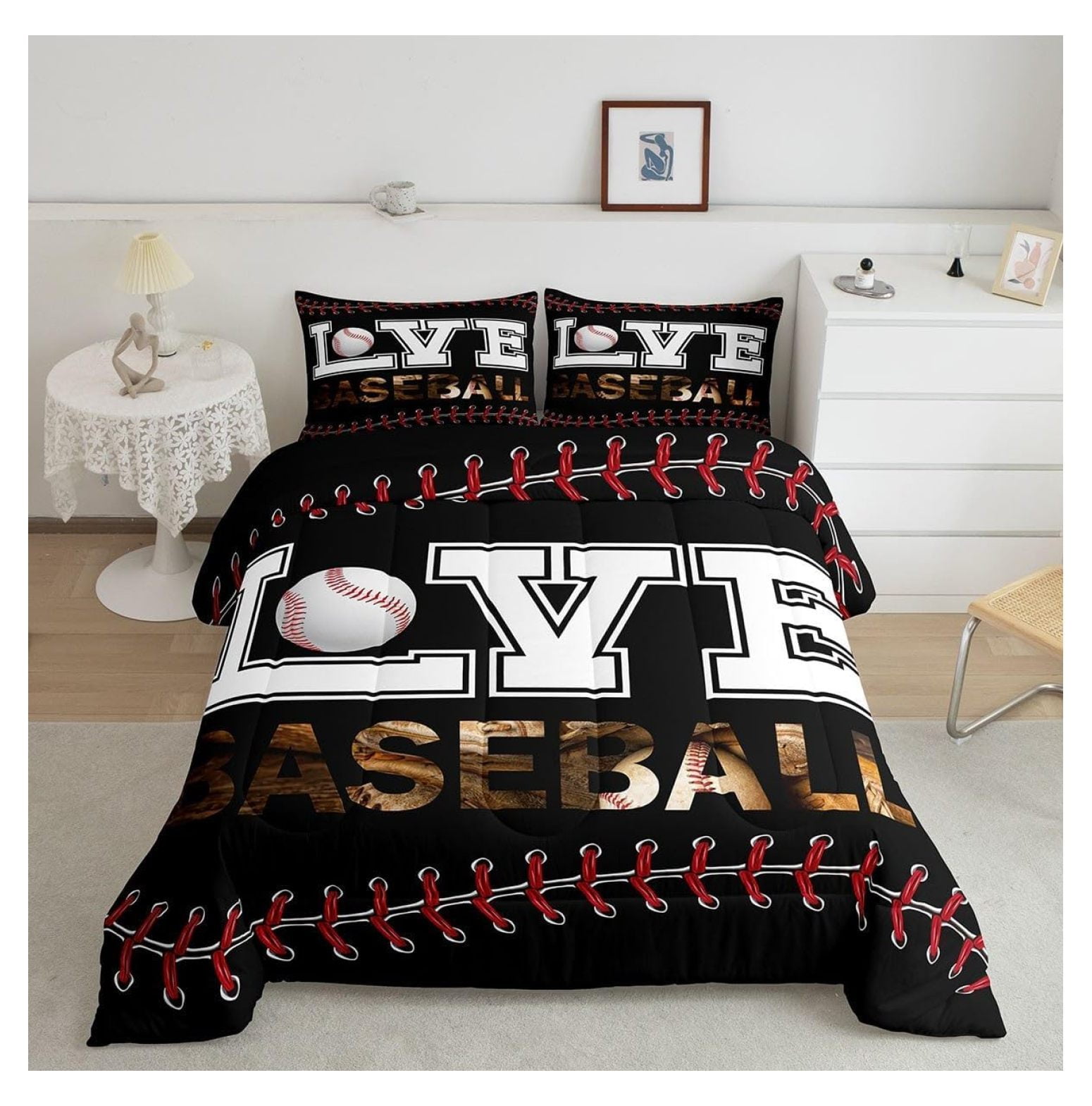 OTTO12306 Baseball Full Size Comforter Set,Boys Outdoor Sports Lovers ...