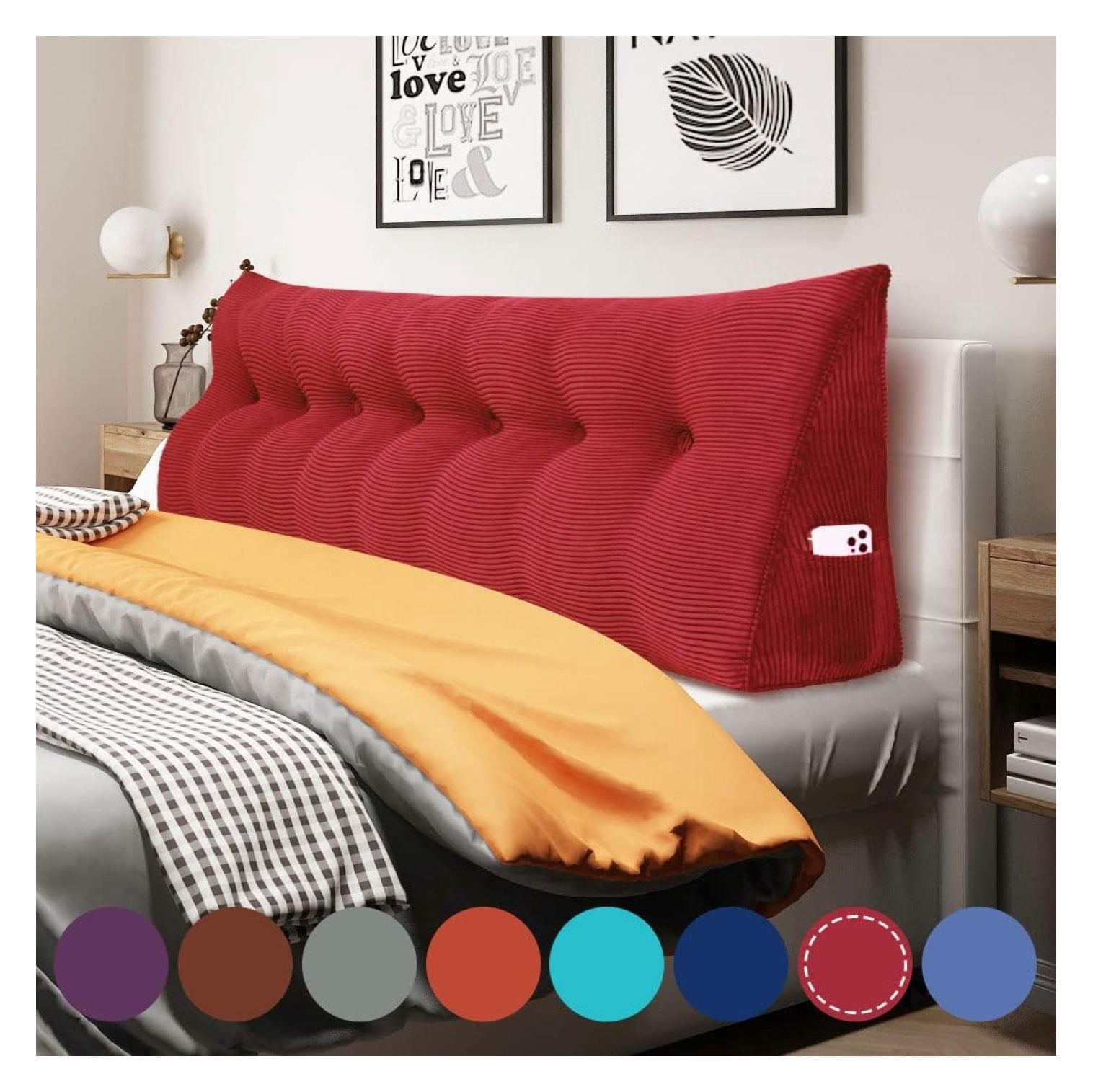 OTTO12306 Wedge Body Positioners Pillow Reading Bedrest Pillows Large ...