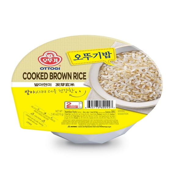OTTOGI Delicious Cooked Brown Rice, Microwavable Ready Precooked Rice ...