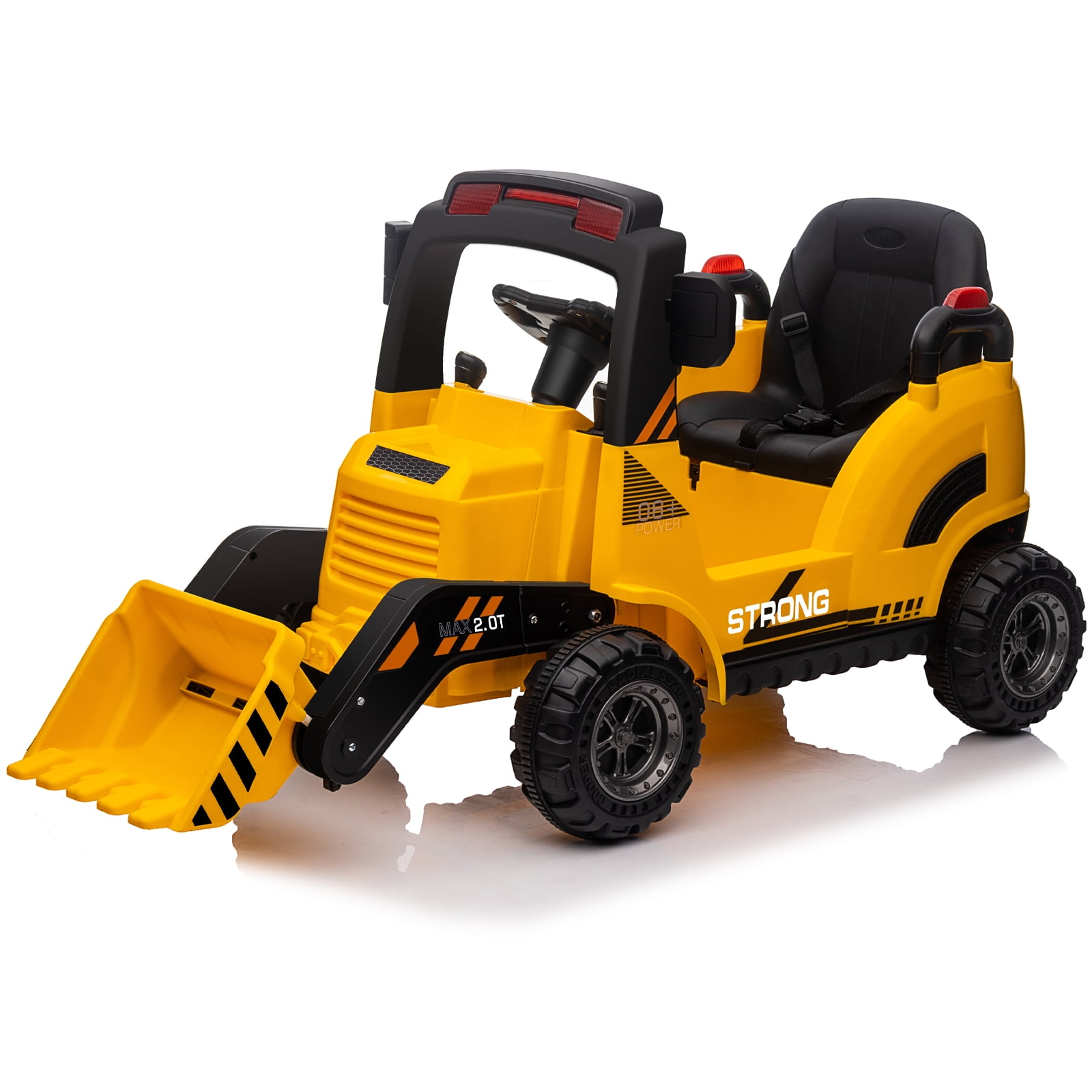 OTTORD 12V Ride on Excavator, Kids Ride on Car with Remote Control ...