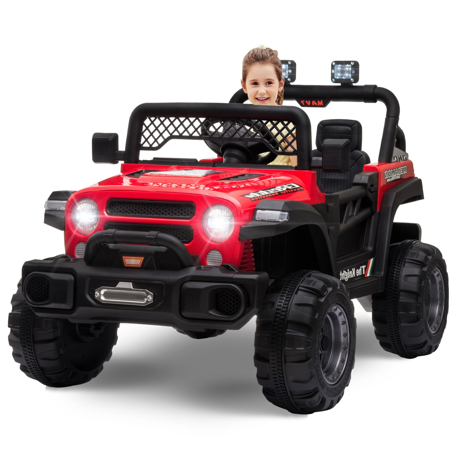 OTTORD Children's Operated Electric Ride-On Car, 12V Battery Drive for ...