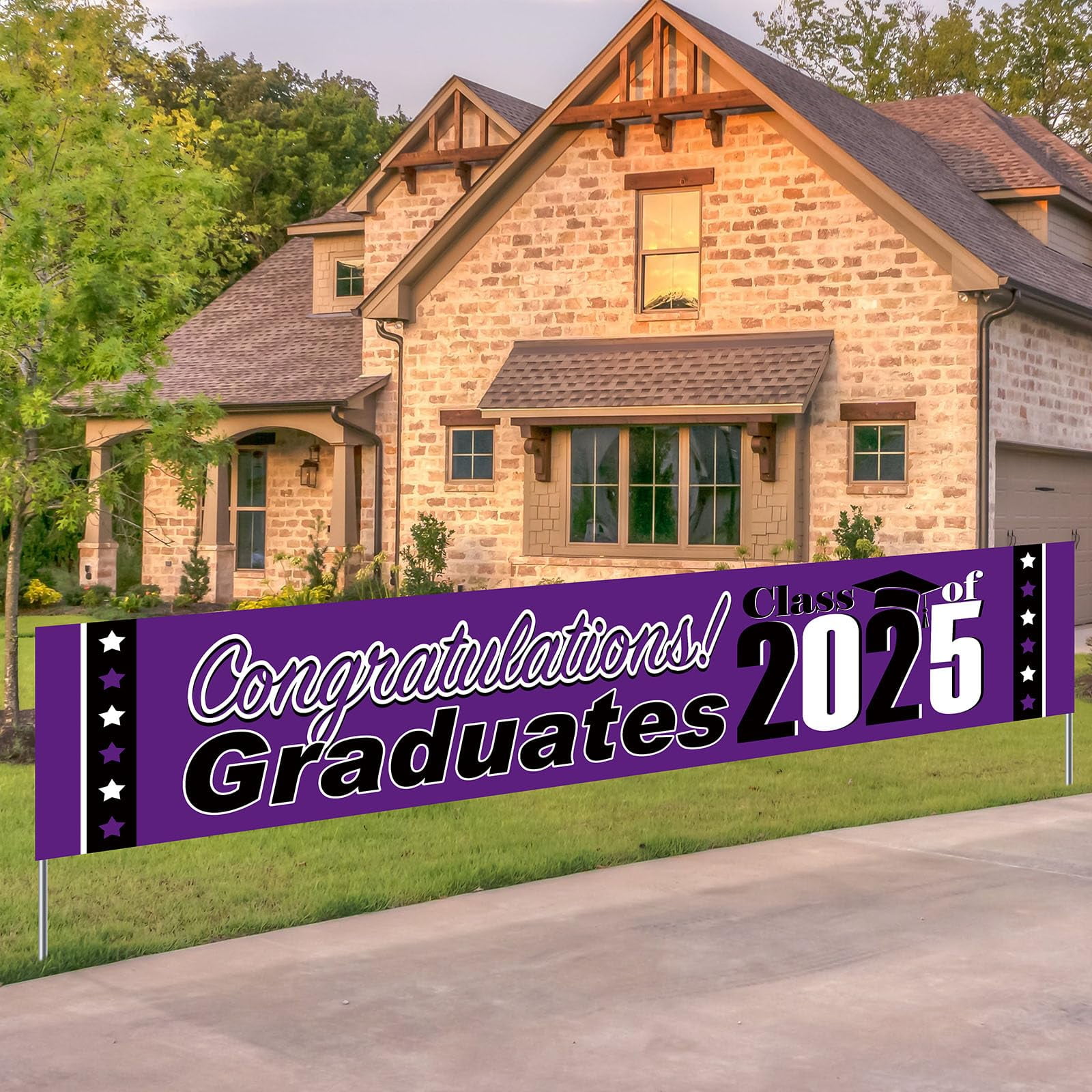 OTTPOOM 2025 Graduation Decorations SSF20 Purple and Black Graduation ...