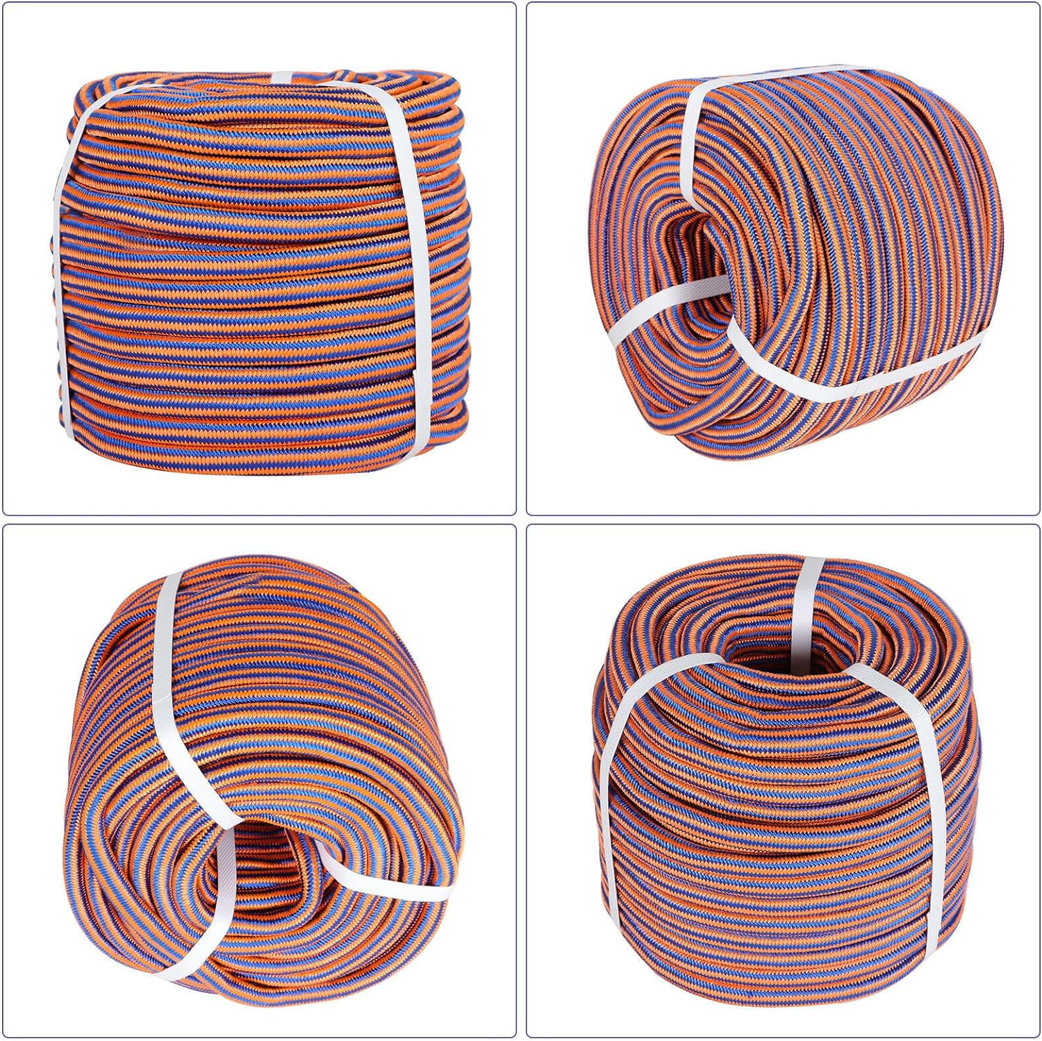 OTTULUR 1/2 Inch 150 Feet 12 Strand Braided Rope Polyester Rigging Rope Tensile Strength 8000 ...