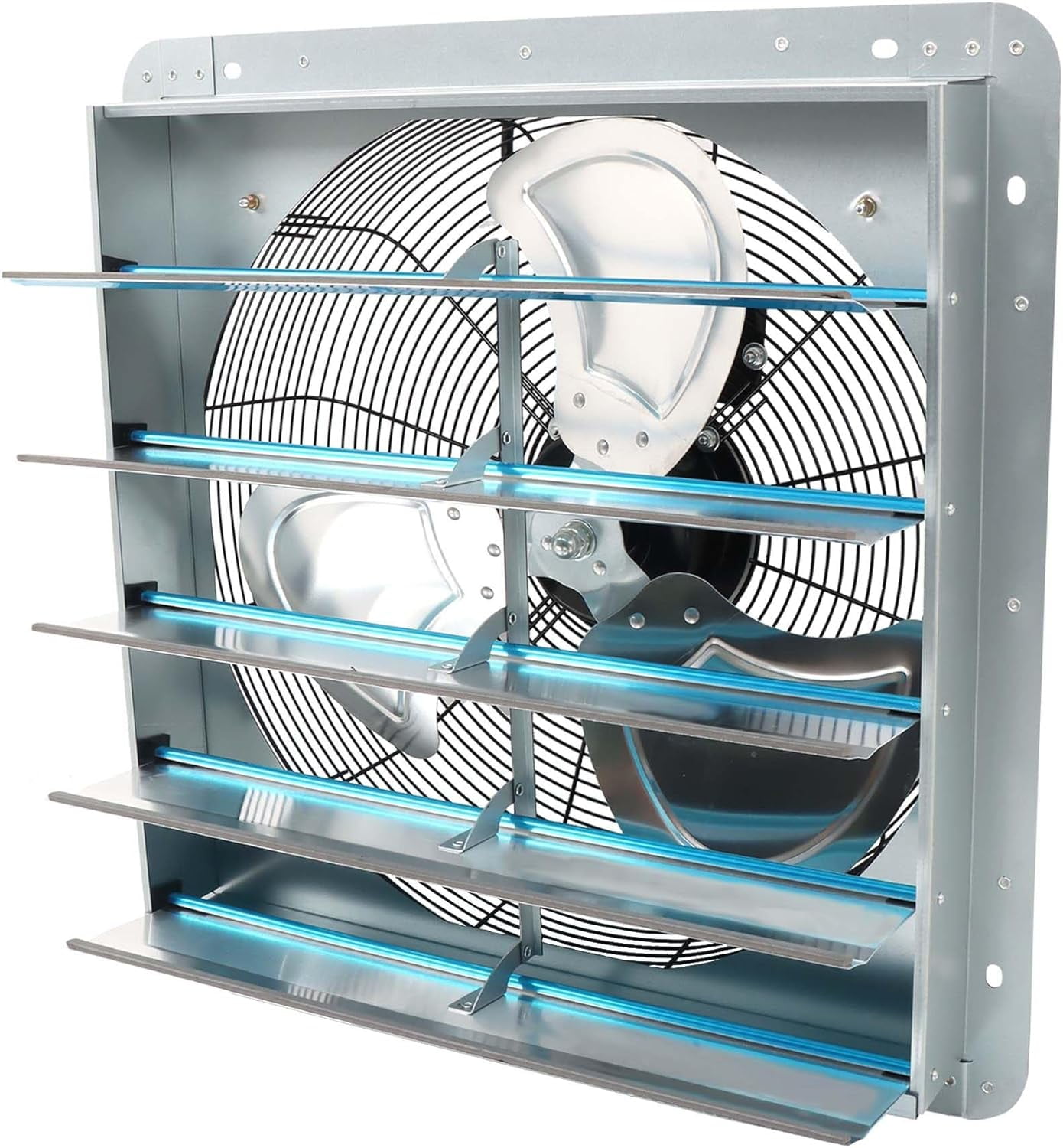 OTTULUR 16" Shutter Exhaust Fan Aluminum High Speed Wall Mounted Garage ...