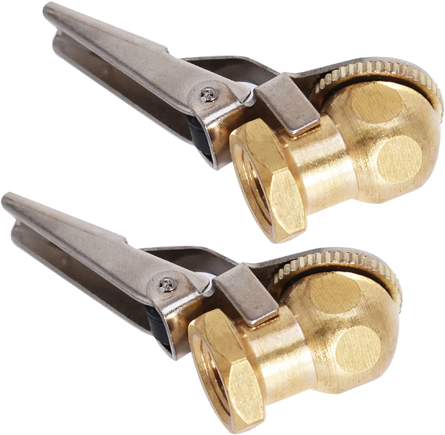 OTTULUR 2× Brass Lock On Tire Inflator Locking Air Chuck Air Hose ...
