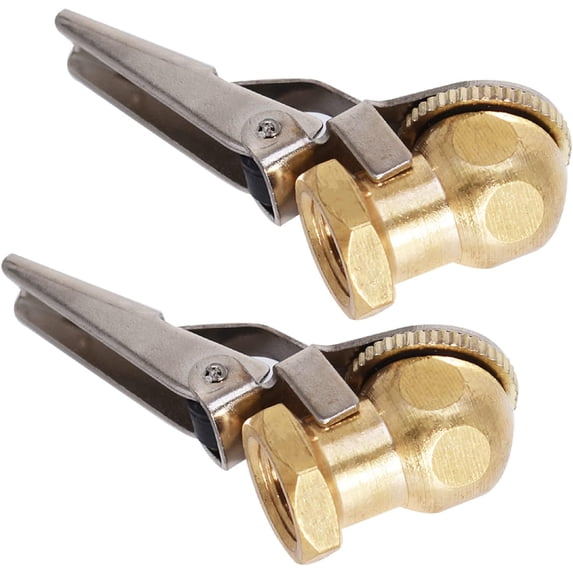 OTTULUR 2× Brass Lock On Tire Inflator Locking Air Chuck Air Hose ...