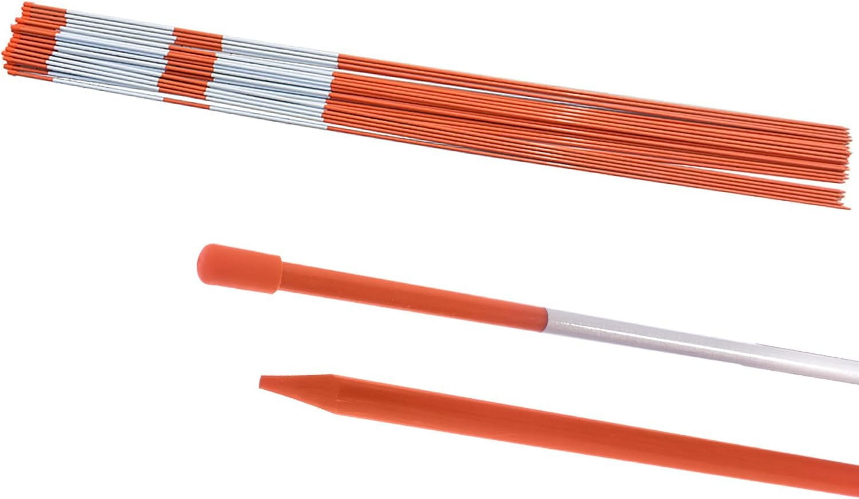 OTTULUR 25 Pack Orange Fiberglass Driveway Markers 6 FT 5/16 Dia Snow ...