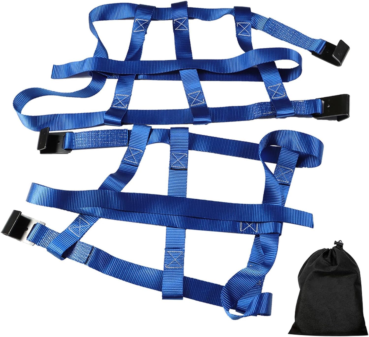 OTTULUR 2PCS Blue Heavy Duty Tire Binding Belt Flat Hook Basket Belt ...
