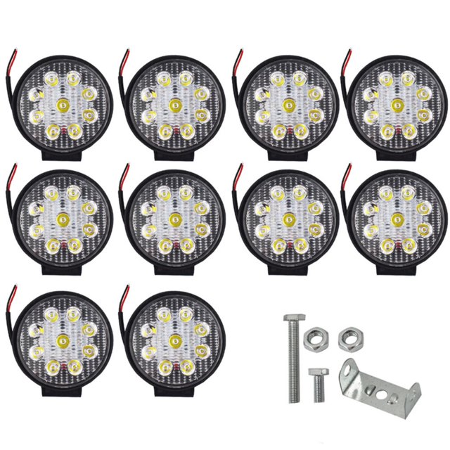 OTTULUR 4 inch Pod Fog Light, 27W LED Work Lights Bar Spot Pods Offroad ...