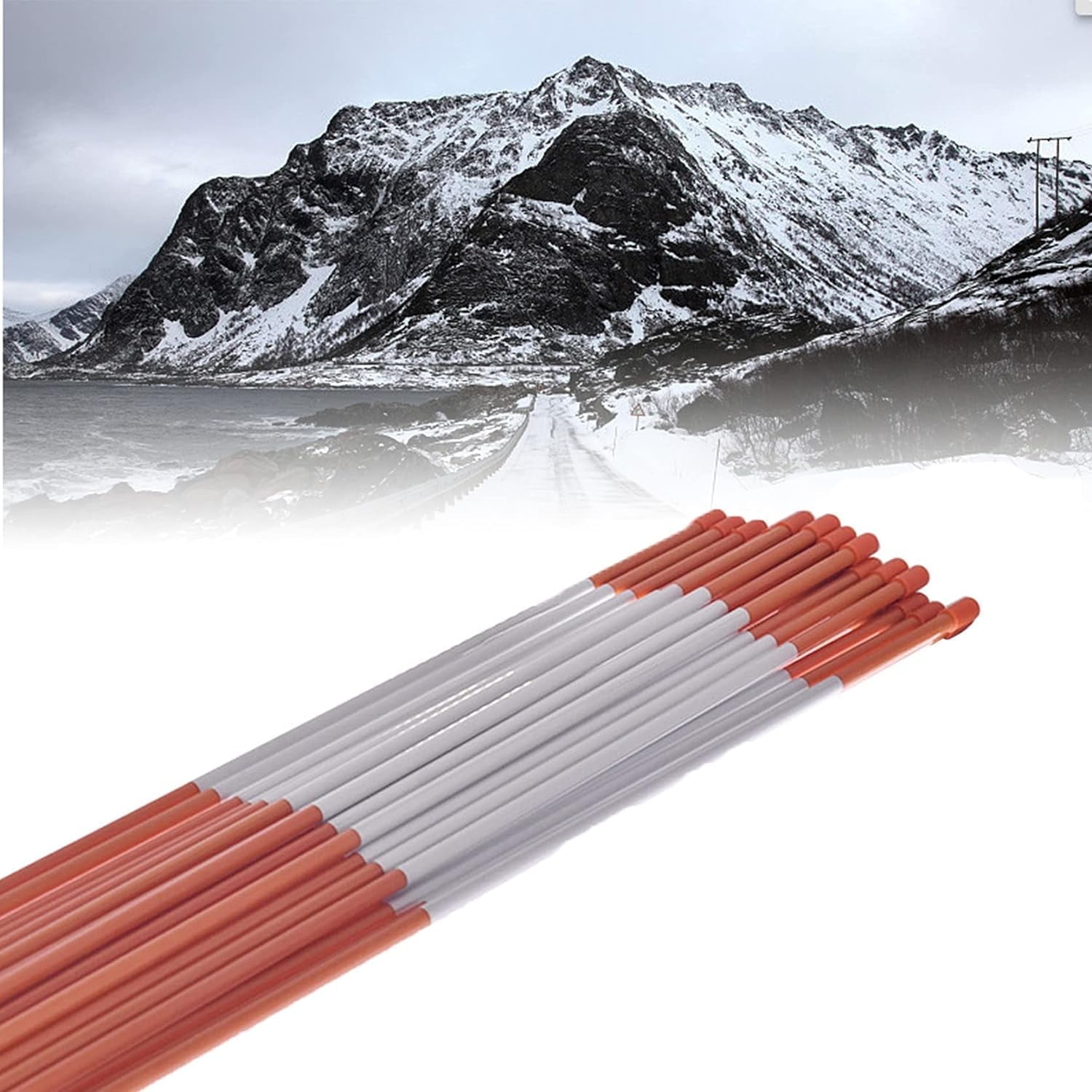OTTULUR 48Inch Orange Reflective Driveway Markers Snow Stakes Driveway ...
