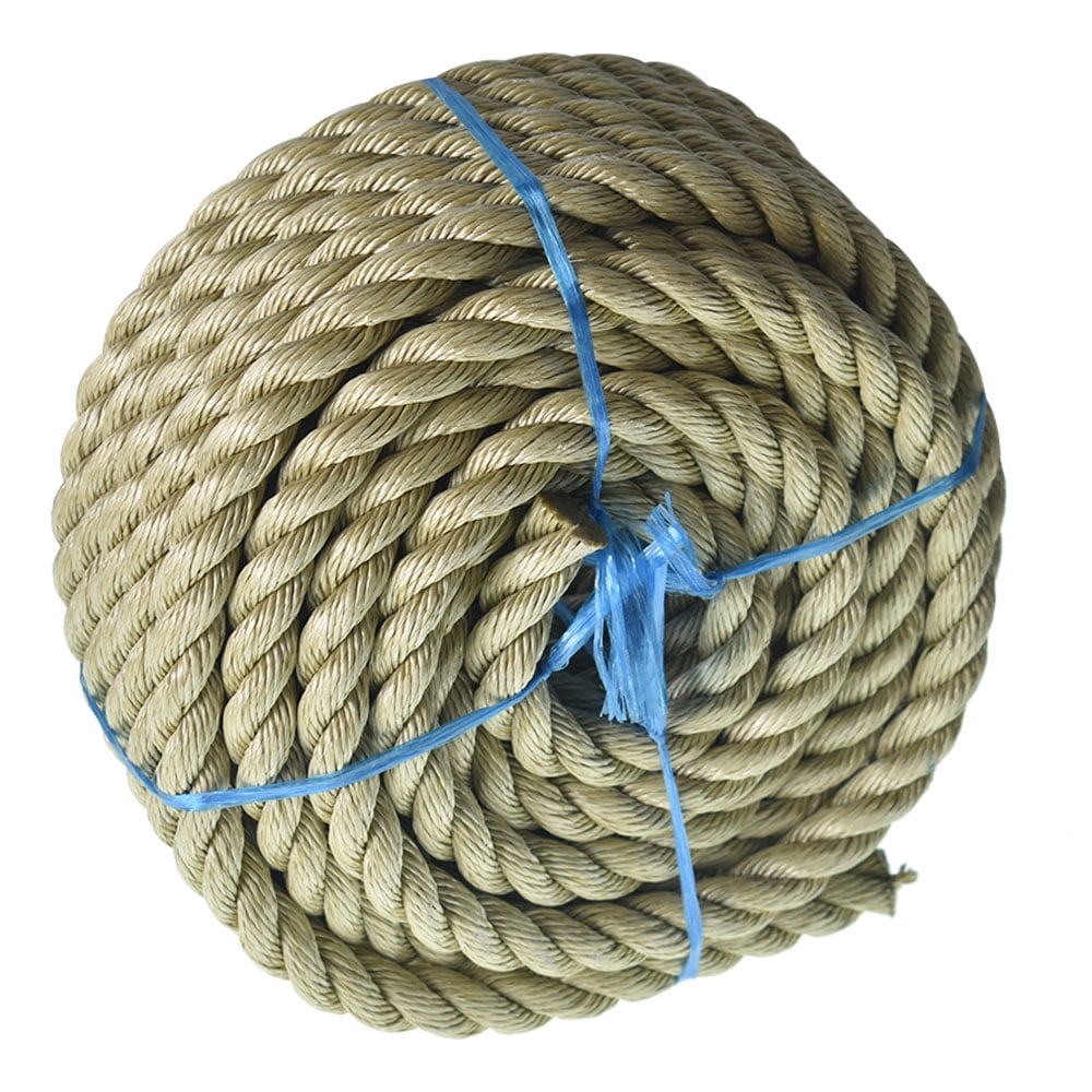 OTTULUR 50' 3strand Rope Synthetic Hemp Decking Garden Decorative ...
