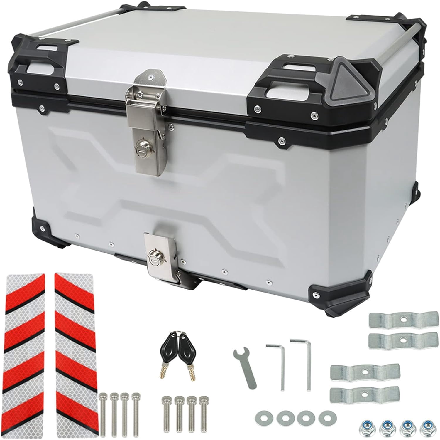 OTTULUR 65L Motorcycle Top Case Tail Box with Mounting Plate Hard ...