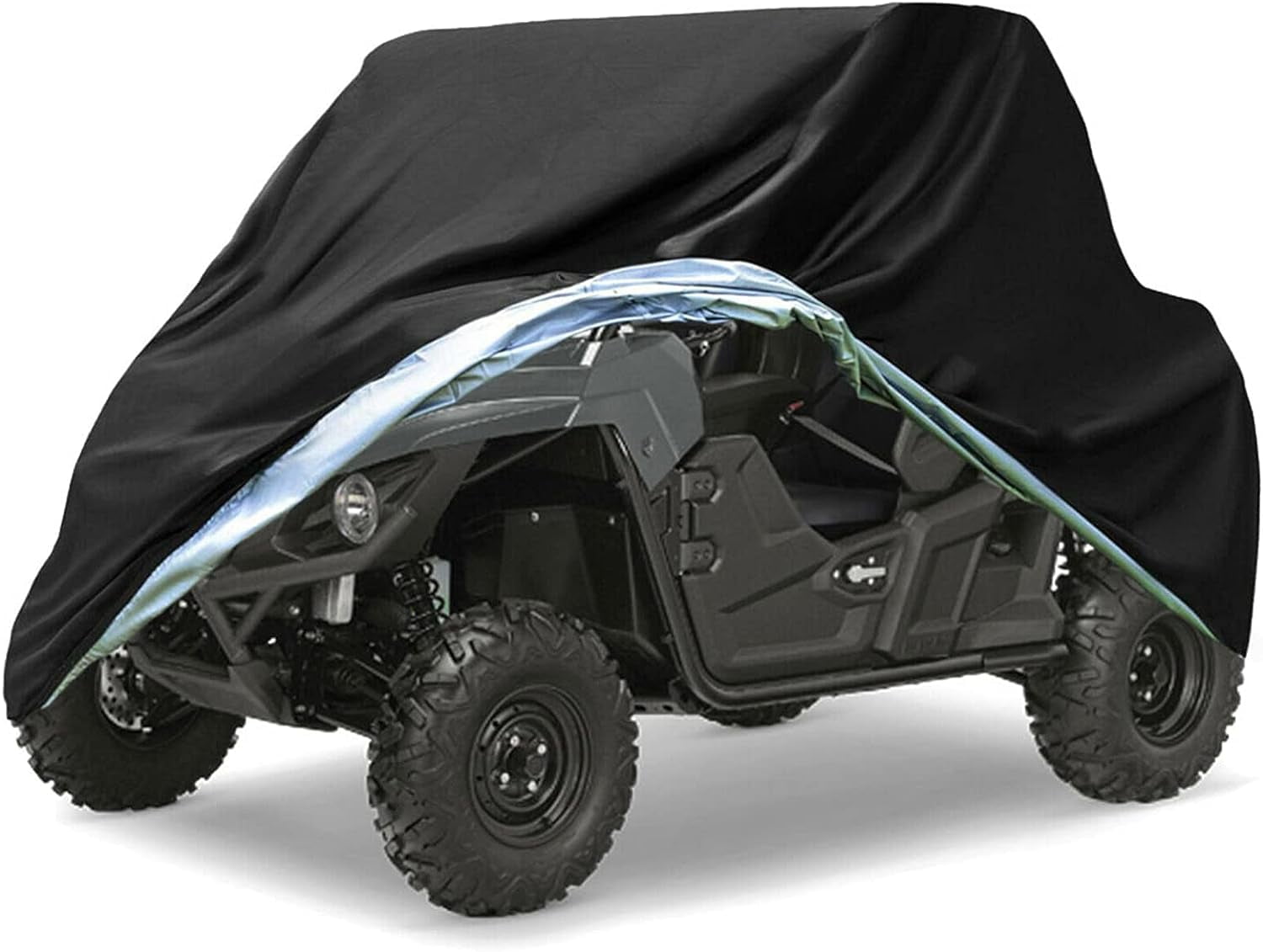 OTTULUR All Weather Heavy Duty 2 Seater UTV Side by Side Cover Black ...