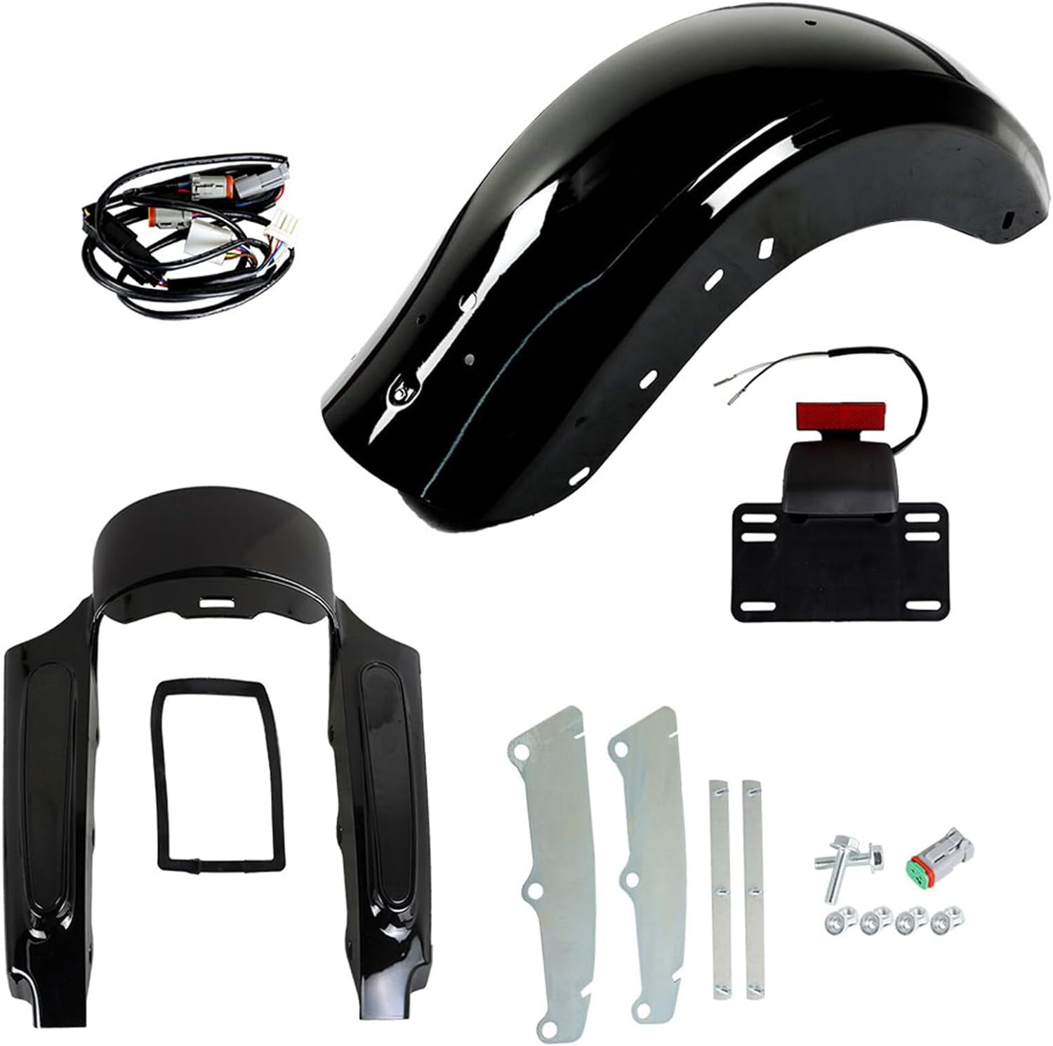 OTTULUR Black Motorcycle CVO Rear Fender Replacement for Electra Glide ...