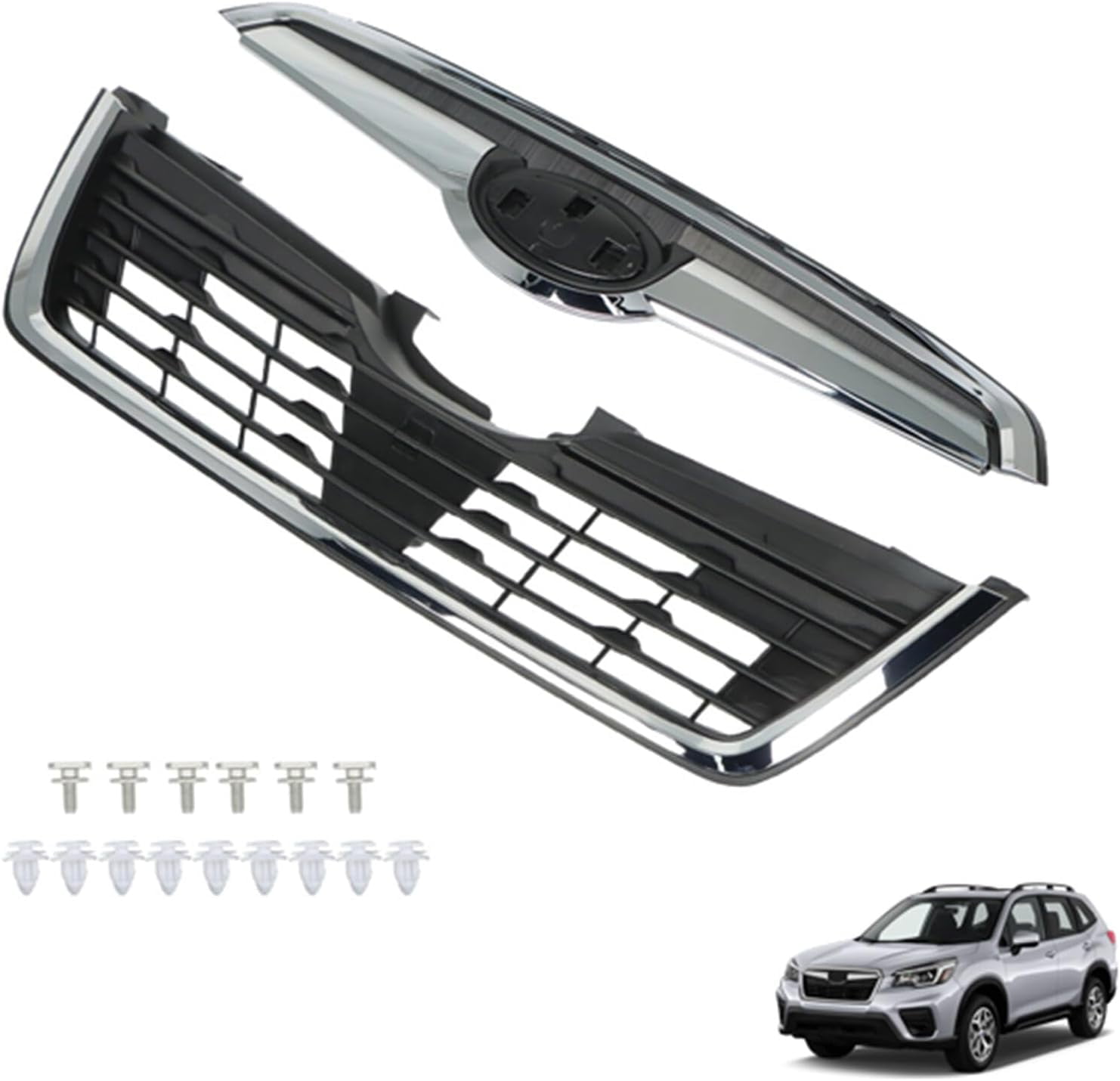 OTTULUR For 2019/2020/2021 Subaru Forester W/Chrome Tirm Front Bumper ...