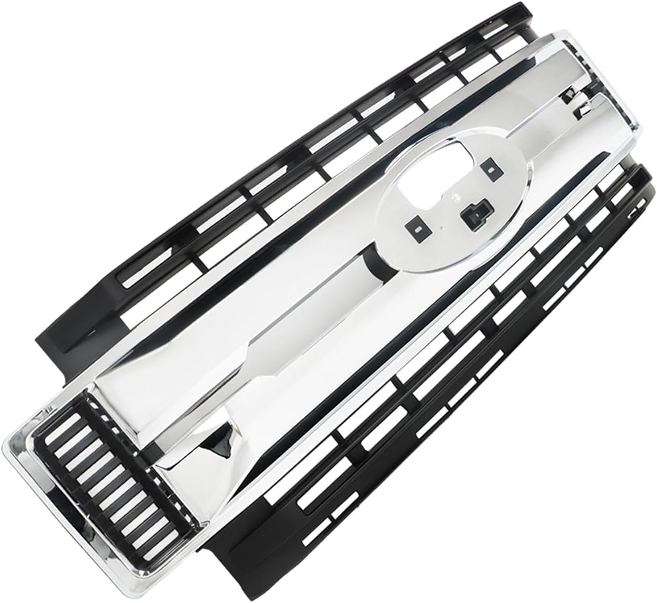 OTTULUR Front Bumper Center Grille Grill Chrome & Black Replacement for 2017-2019 F250 Truck ...