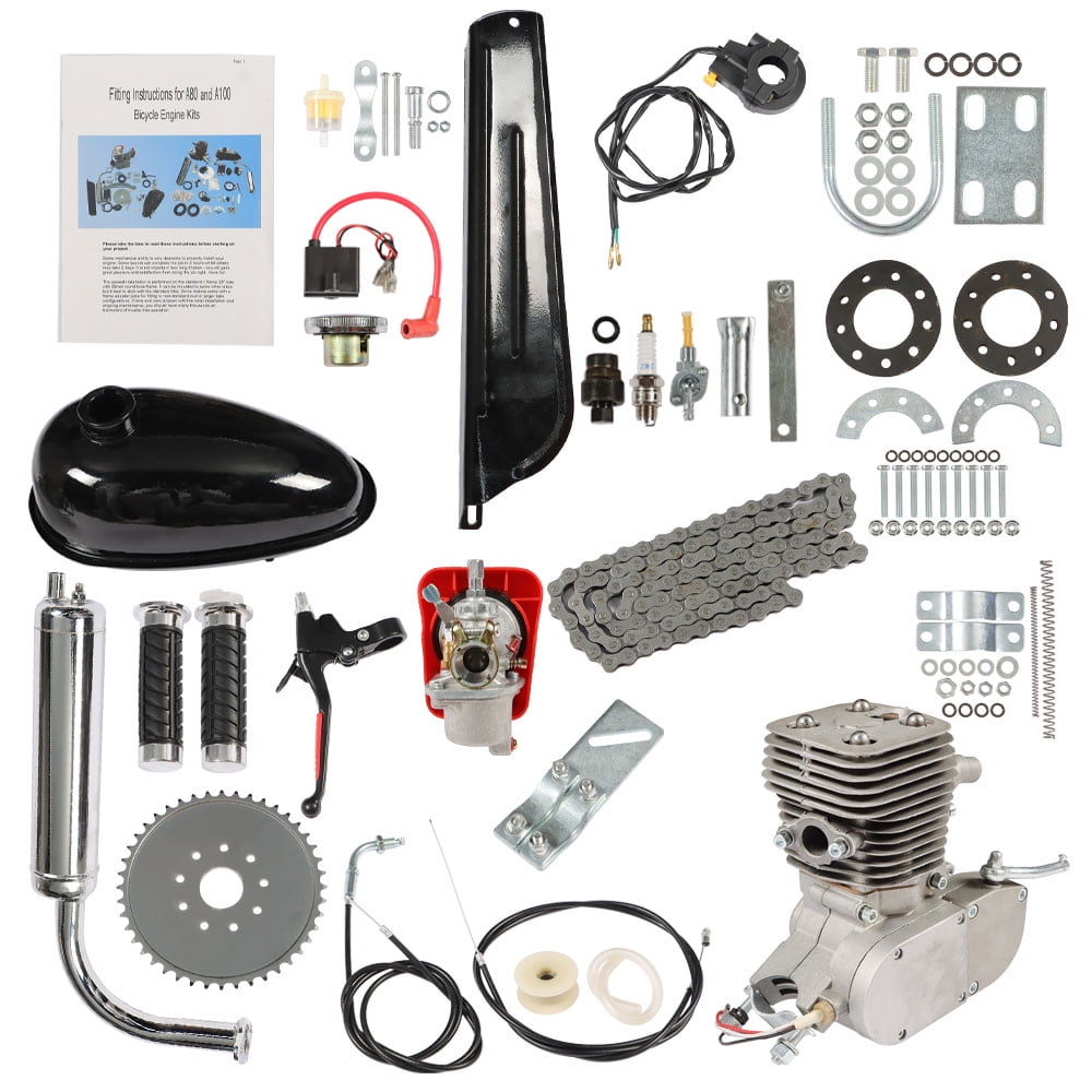 OTTULUR Full Set 100cc Bicycle Motor Kit 2 Stroke Bike Motorized Petrol ...