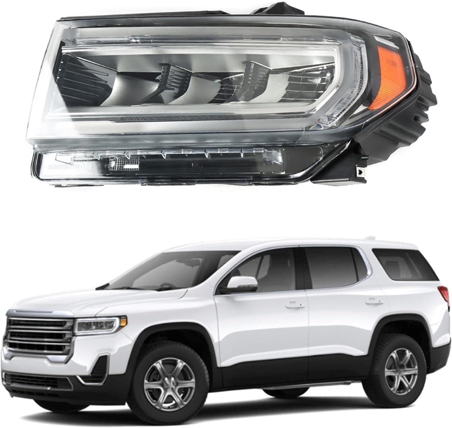 OTTULUR Headlights Assembly Replacement for GMC Acadia AT4 2020-2023 ...