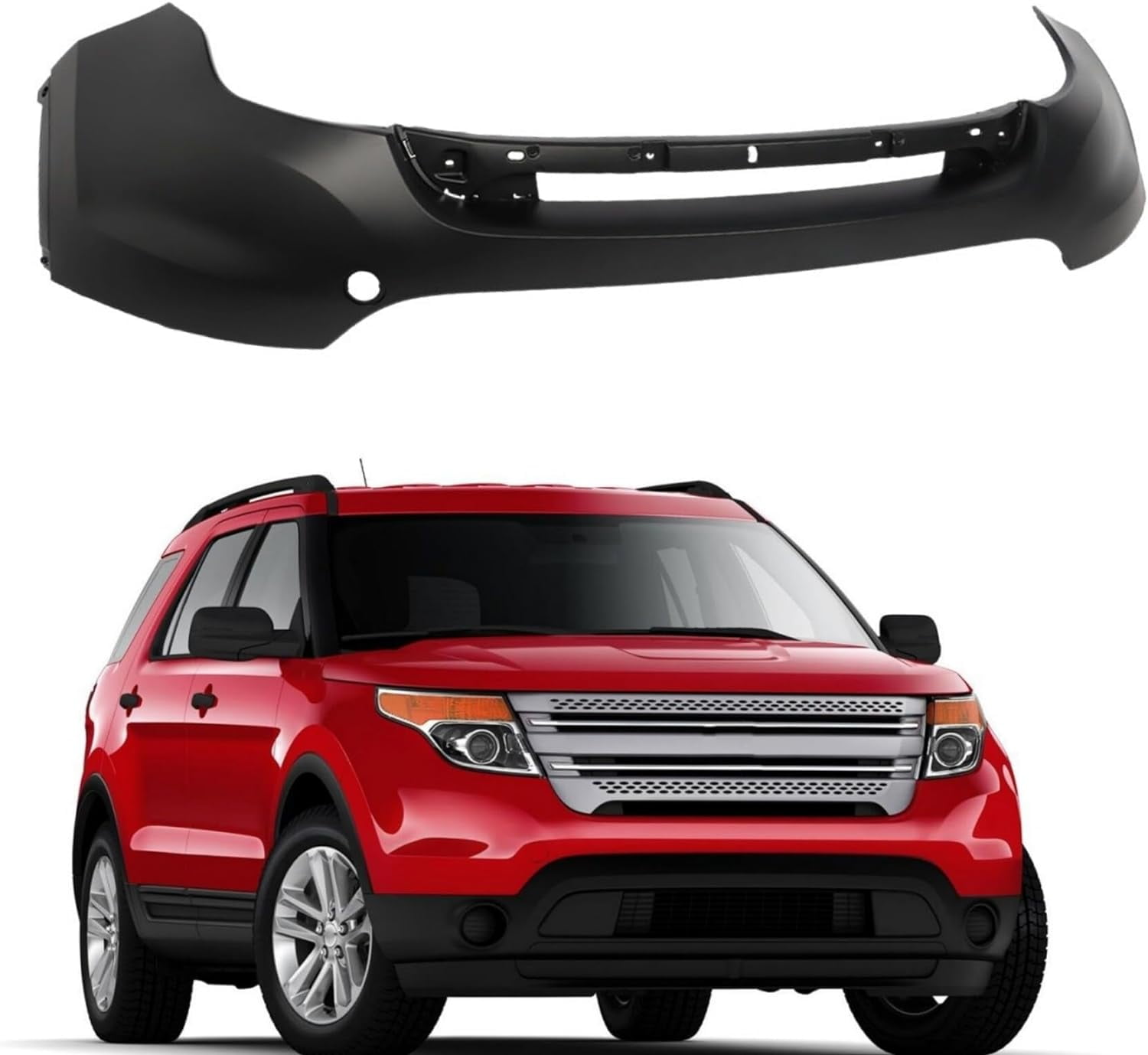 OTTULUR Plastic Front Bumper Cover Primed Replacement for Explorer 2011 ...