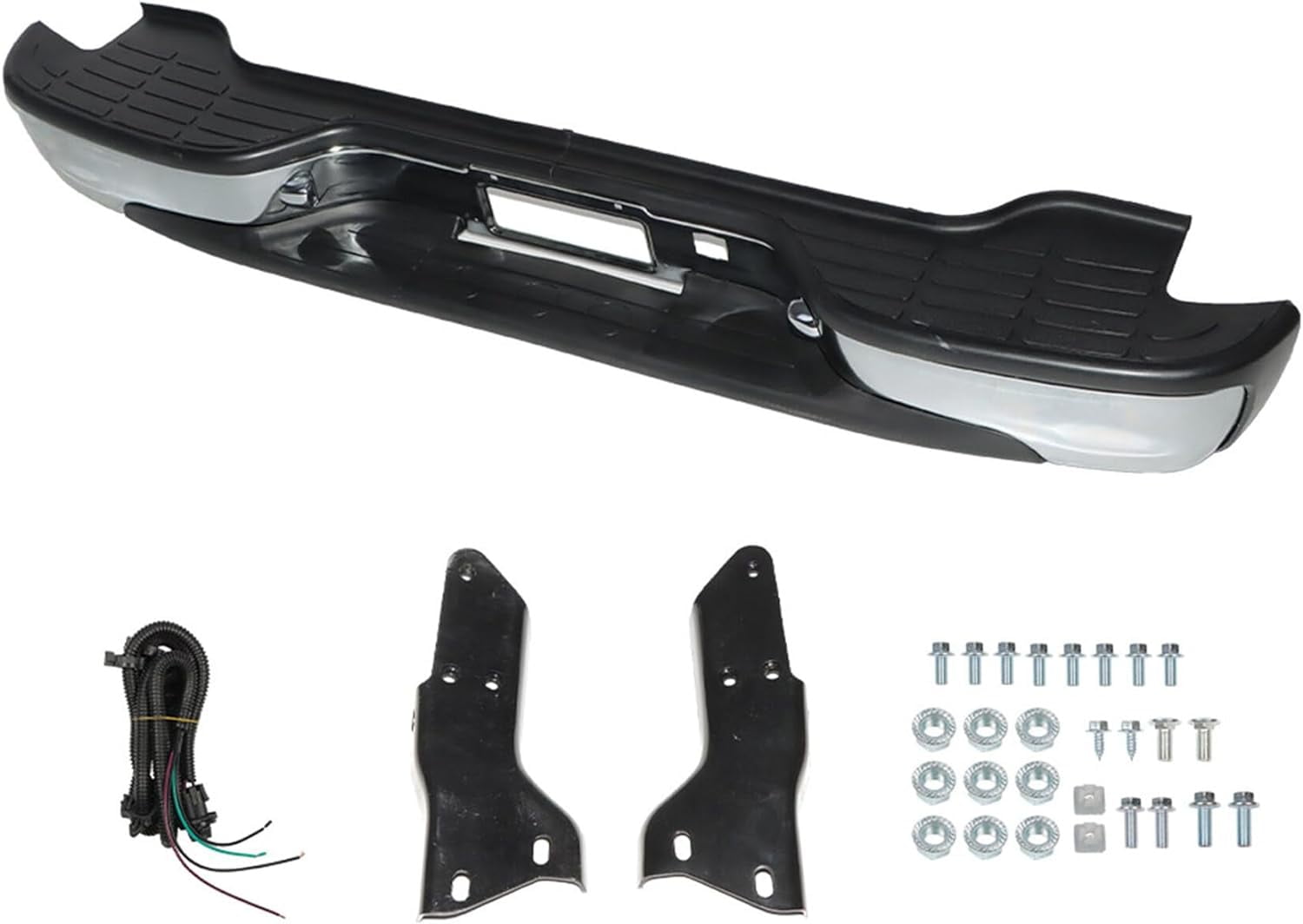 OTTULUR Rear Bumper Chrome Steel Step Cover Complete Bumper Assembly ...