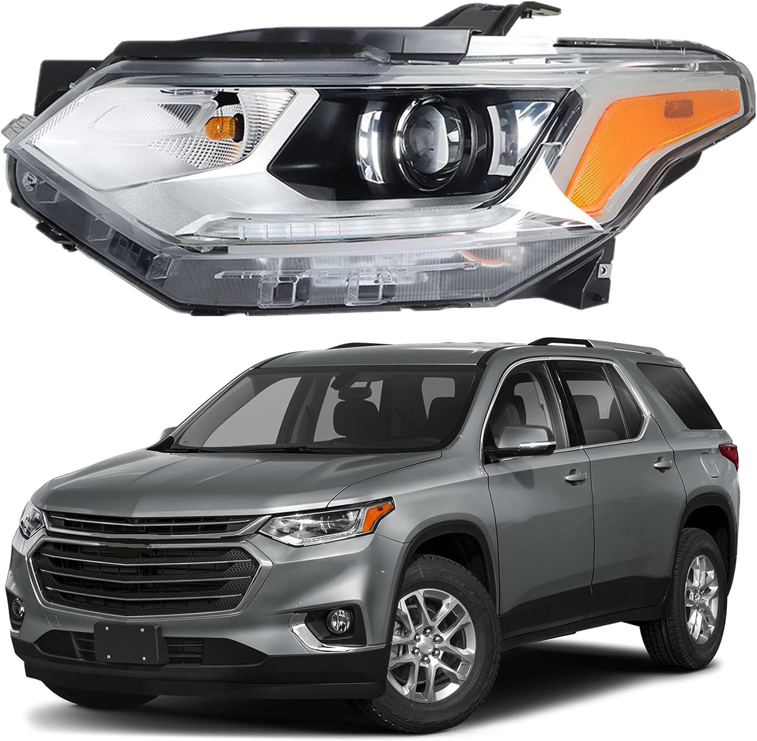 OTTULUR Replacement for 2018 2019 2020 2021 Chevy Traverse Headlight ...