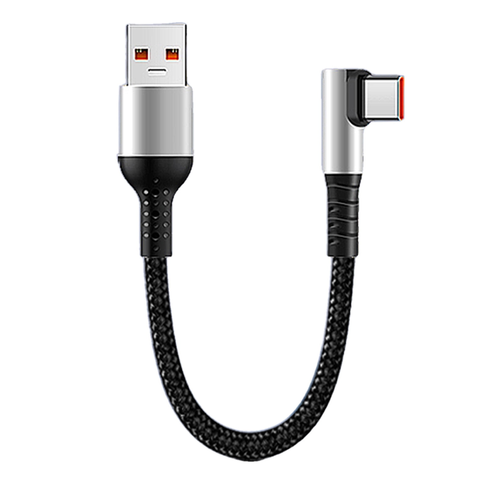 OTUOZN Short USB to Type C Fast Charging Cable with 90 Degree Elbow ...