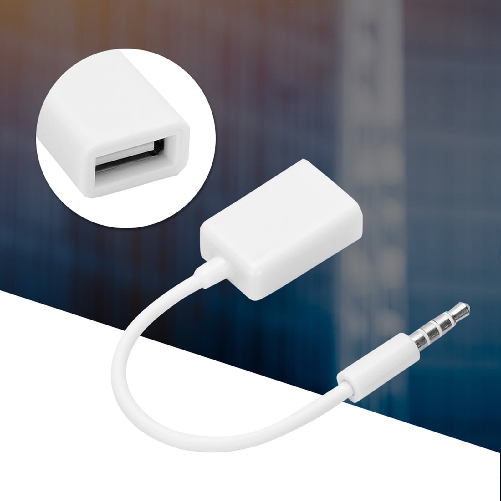 OTVIAP 3.5mm Plug to USB Aux Cable,3.5mm Male Plug Jack To USB Female ...
