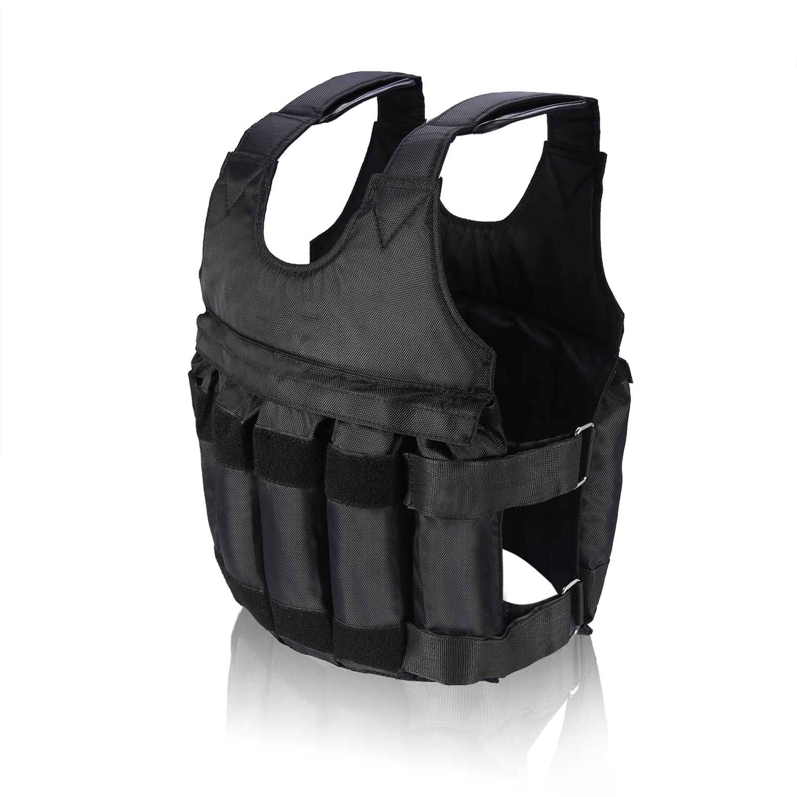 Adjustable 110 lb/44kg Black Weighted Vest for Crossfit, HIIT, Strength ...