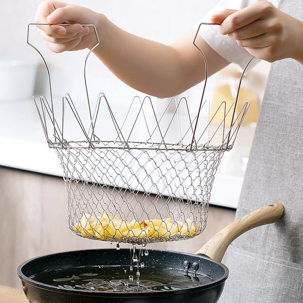 OTVIAP 93" Stainless Steel Foldable Food Colander - Walmart.com